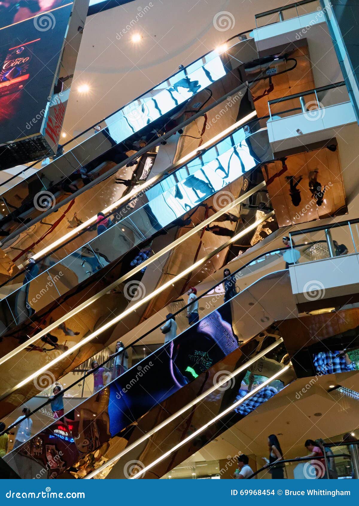 Shopping Mall Escalators editorial stock image. Image of travelators ...