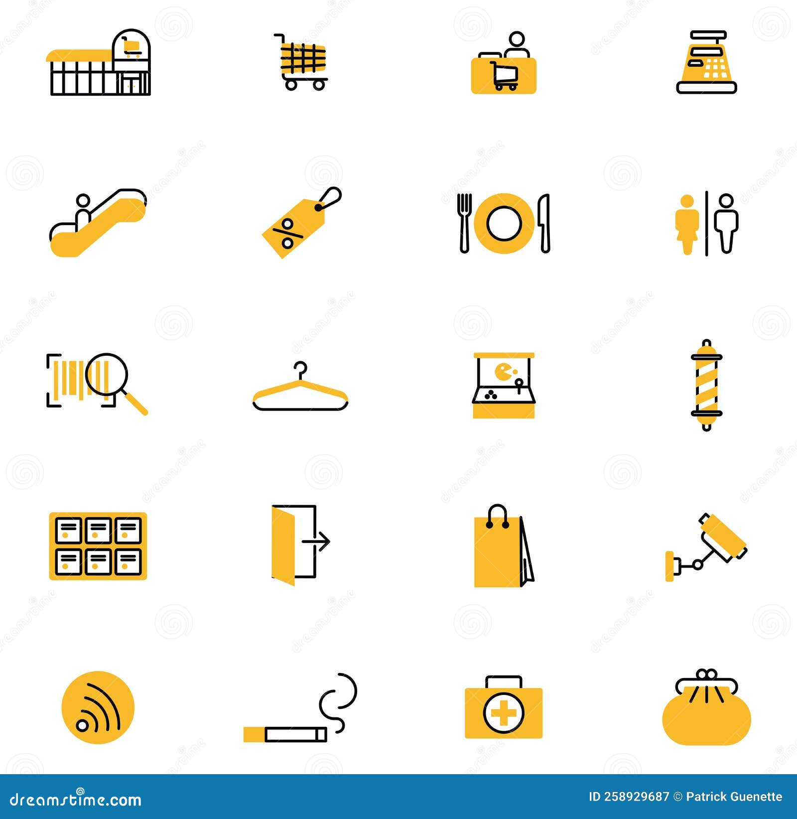 Shopping mall, icon stock vector. Illustration of interior - 258929687