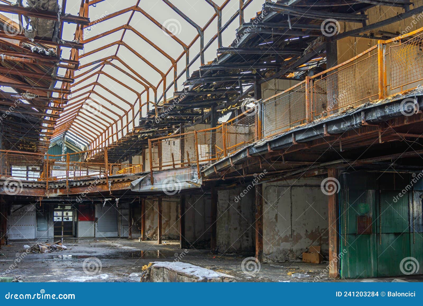 Shopping Mall Inferno Fire stock photo. Image of windows - 241203284