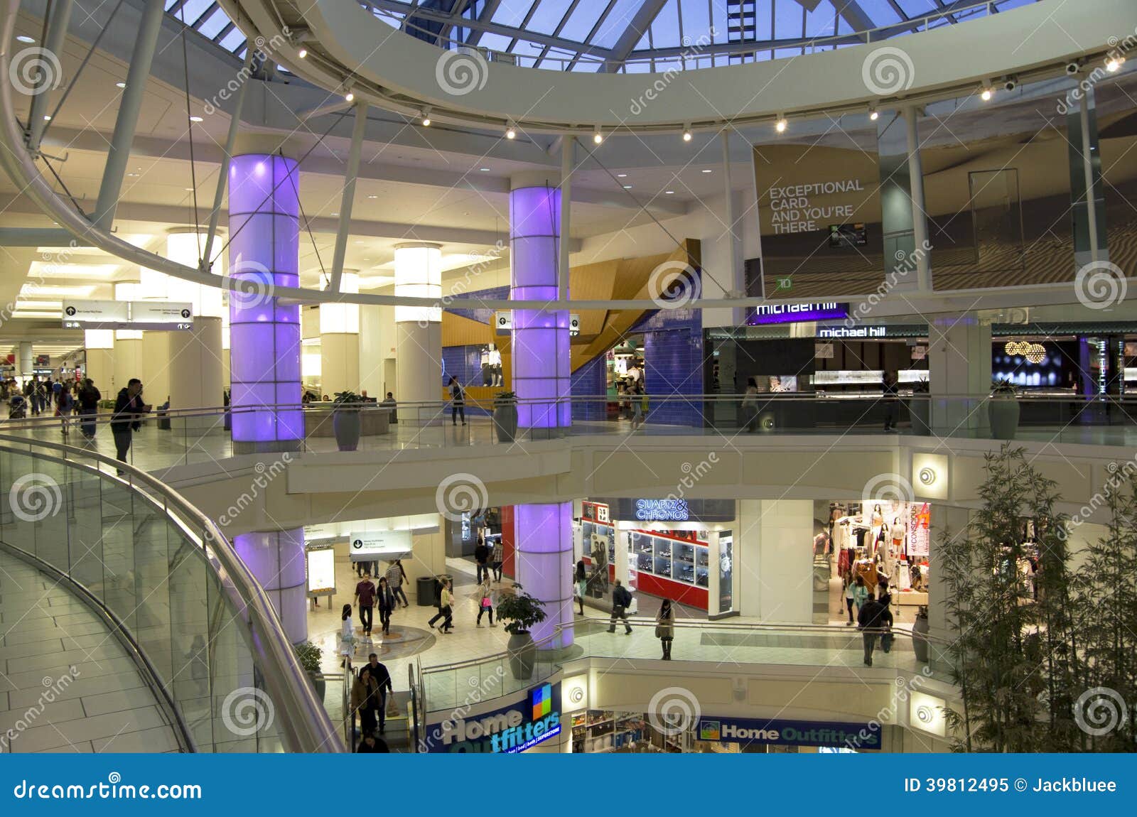 Shopping mall interior editorial image. Image of lights - 39812495