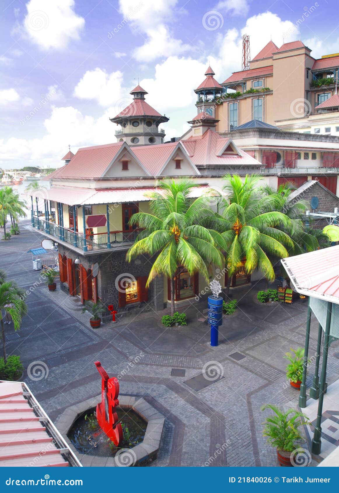 Shopping mall in Mauritius stock photo. Image of travel - 21840026