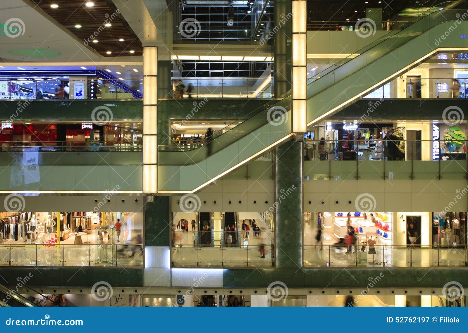 Shopping mall at night editorial photography. Image of asia - 52762197