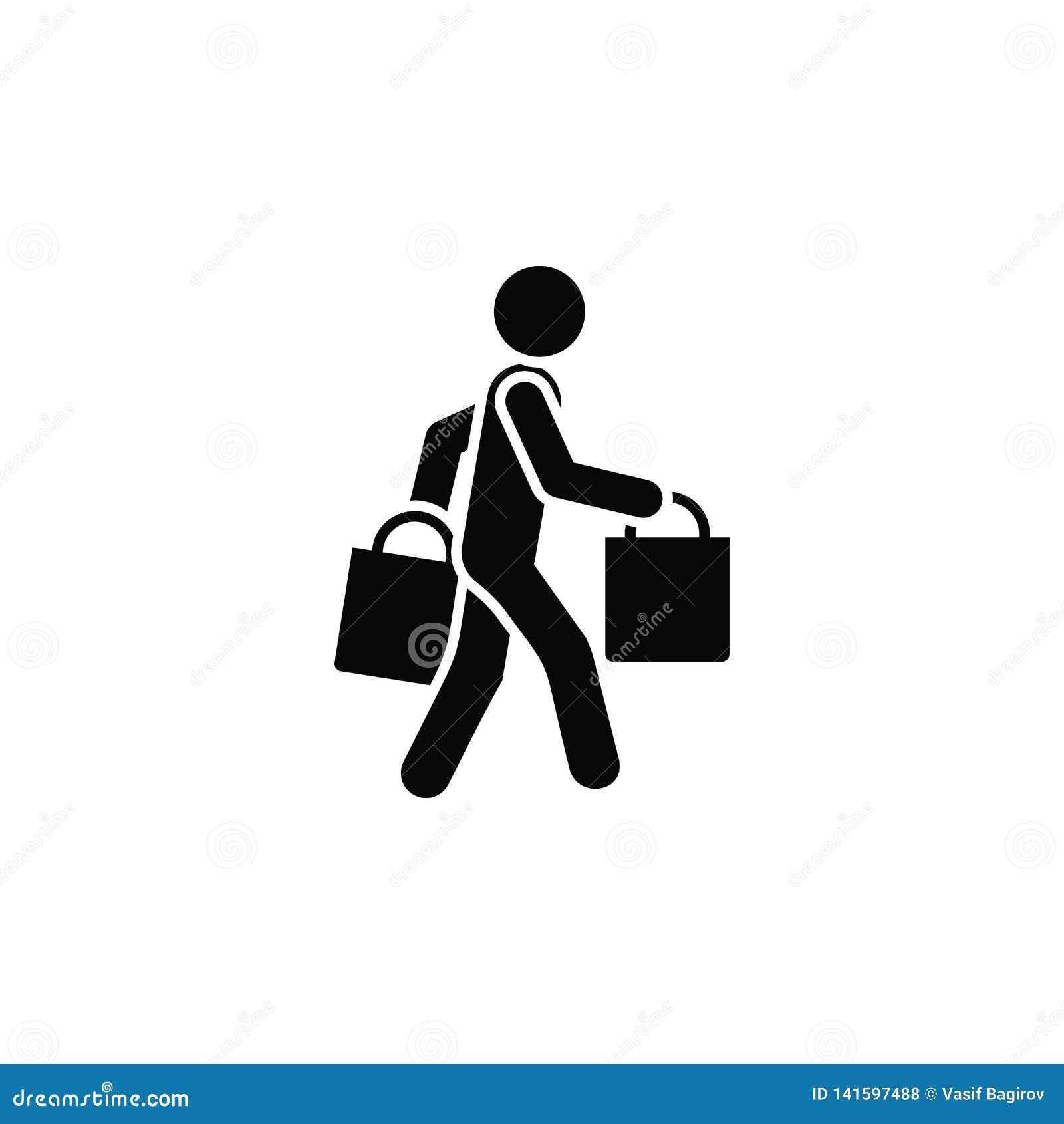 Shopping, Man, Icon. Element of Simple Icon for Websites, Web Design ...
