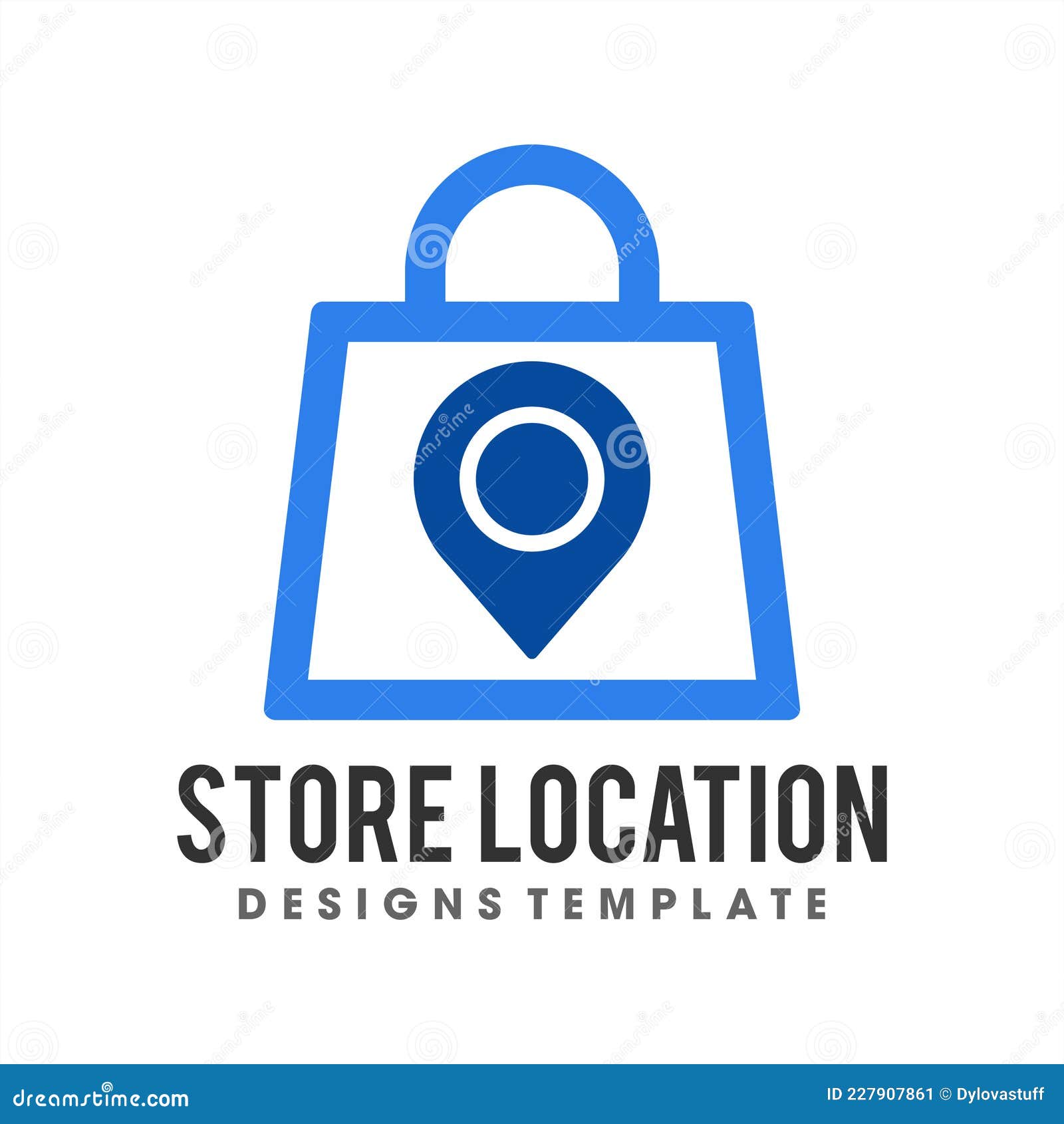 Shopping Place Pin Map Logo Design Template, Pin Shop Store Location ...