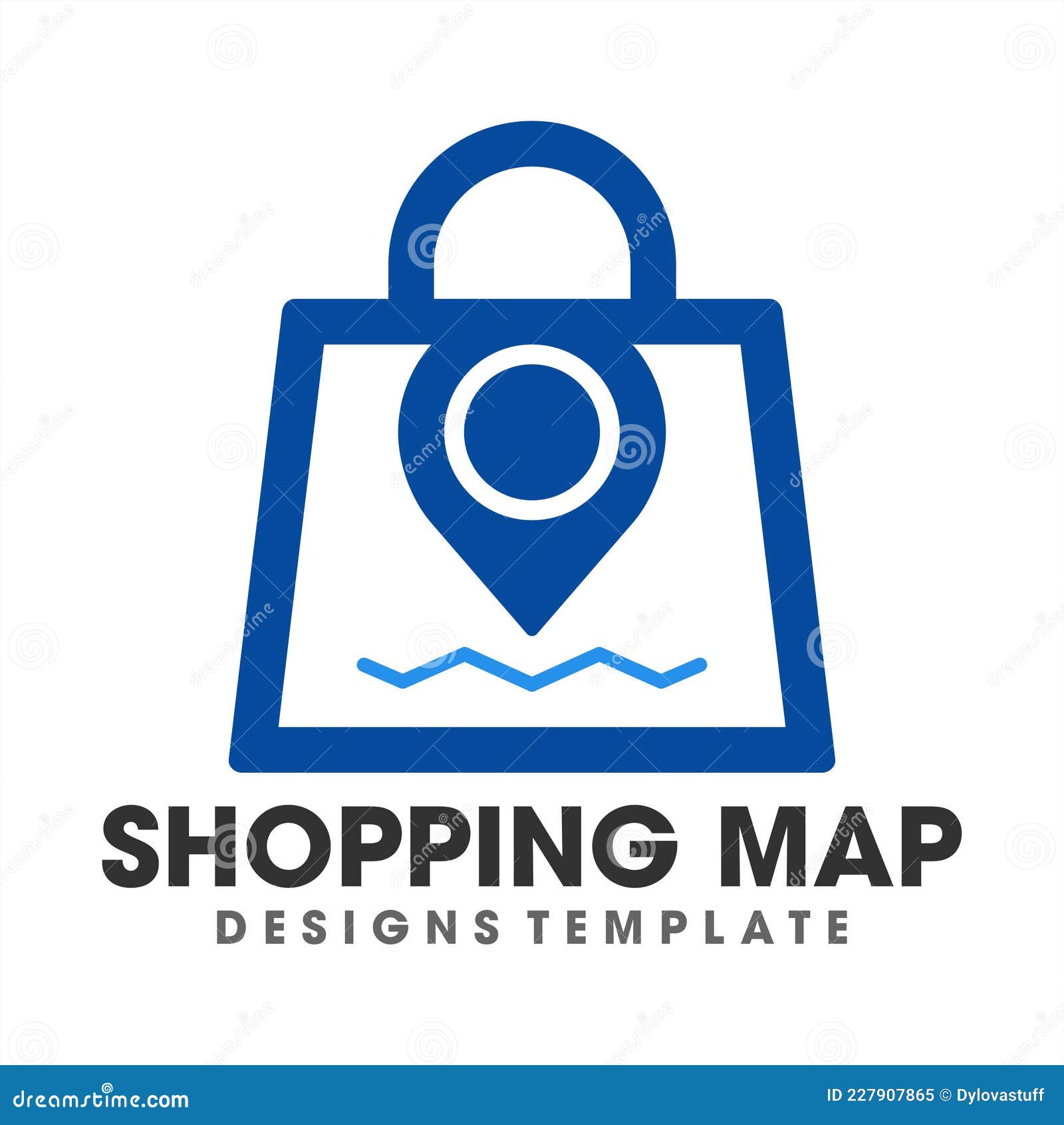 Shopping Map Logo Design Template, Shopping Pin Shop Store Location ...