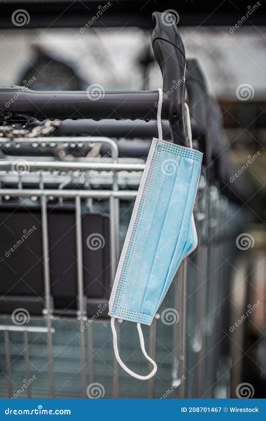 Shopping with a mask only stock image. Image of prevention - 208701467
