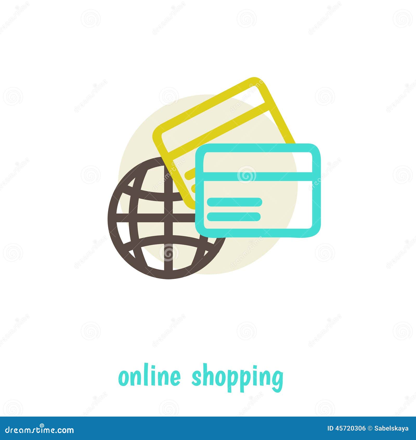 Shopping on Net Concept Illustration Design Over Stock Vector ...