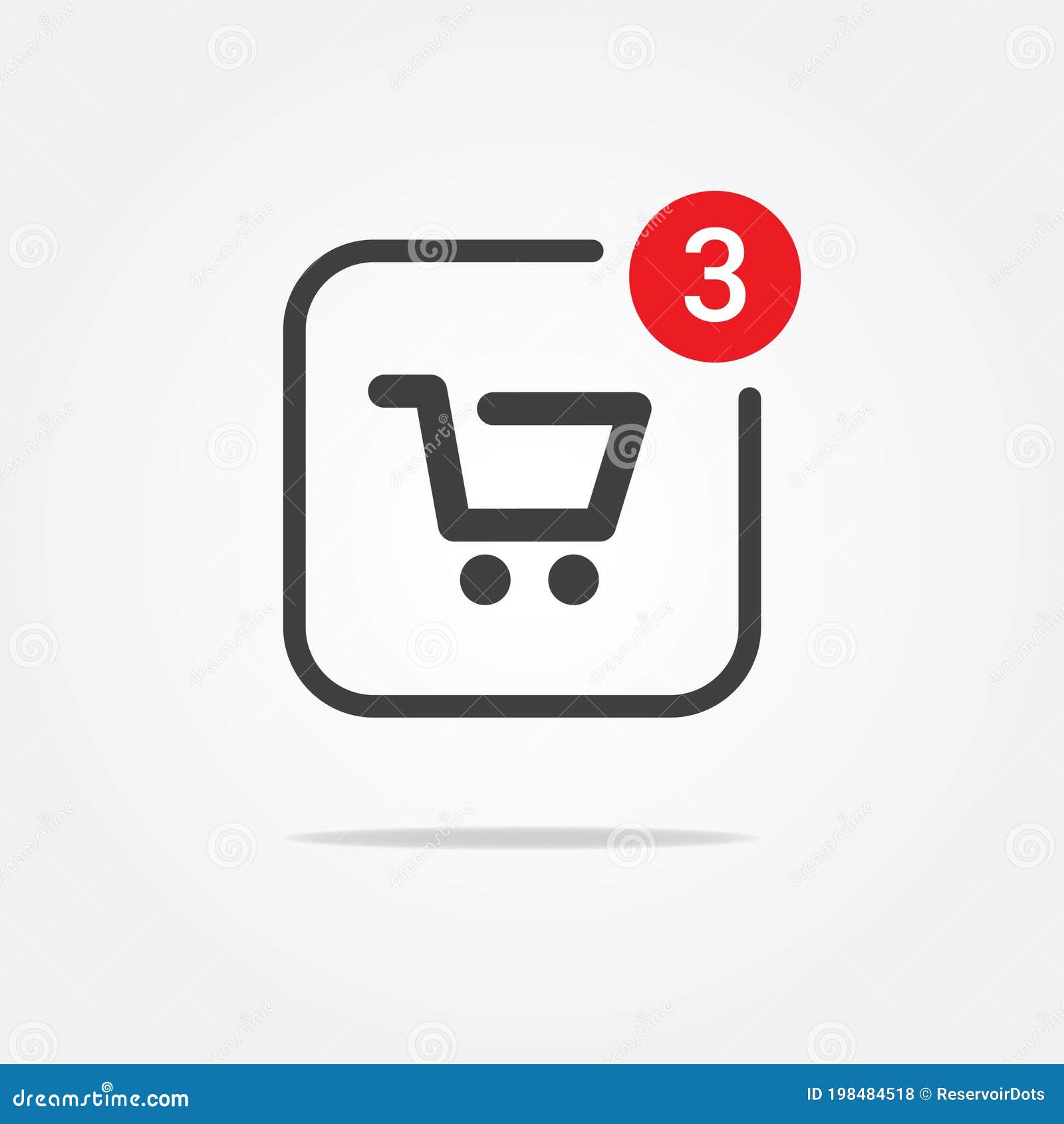 Shopping Notification Icon stock vector. Illustration of store - 198484518 Shopping Notification Icon stock vector. Illustration of store - 198484518