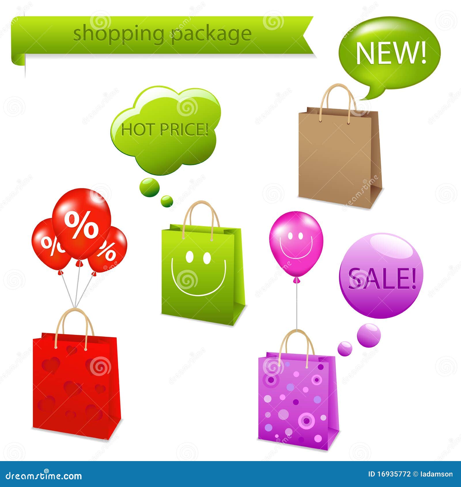 Shopping Package. Vector stock vector. Illustration of background ...