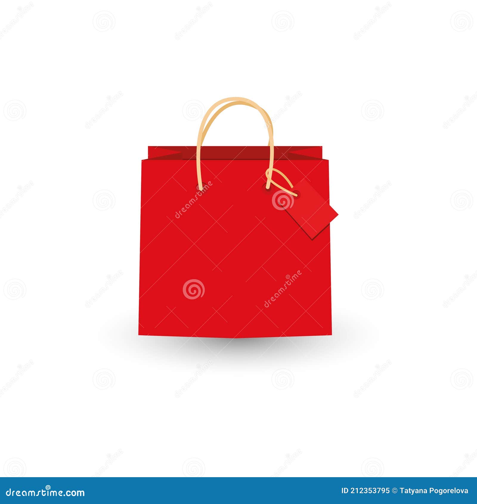 Shopping Paper Bag Empty, Vector Illustration Isolated on White ...