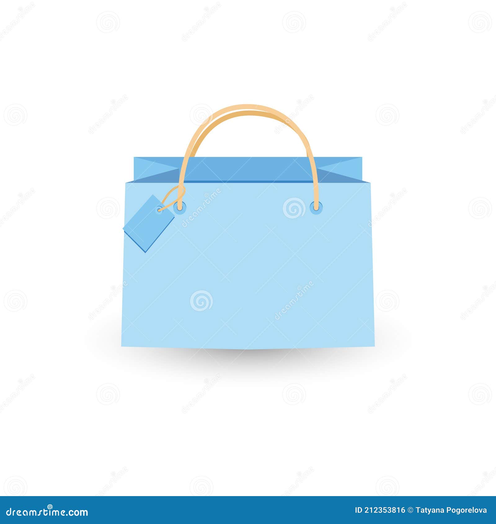 Shopping Paper Bag Empty, Vector Illustration Isolated on White ...