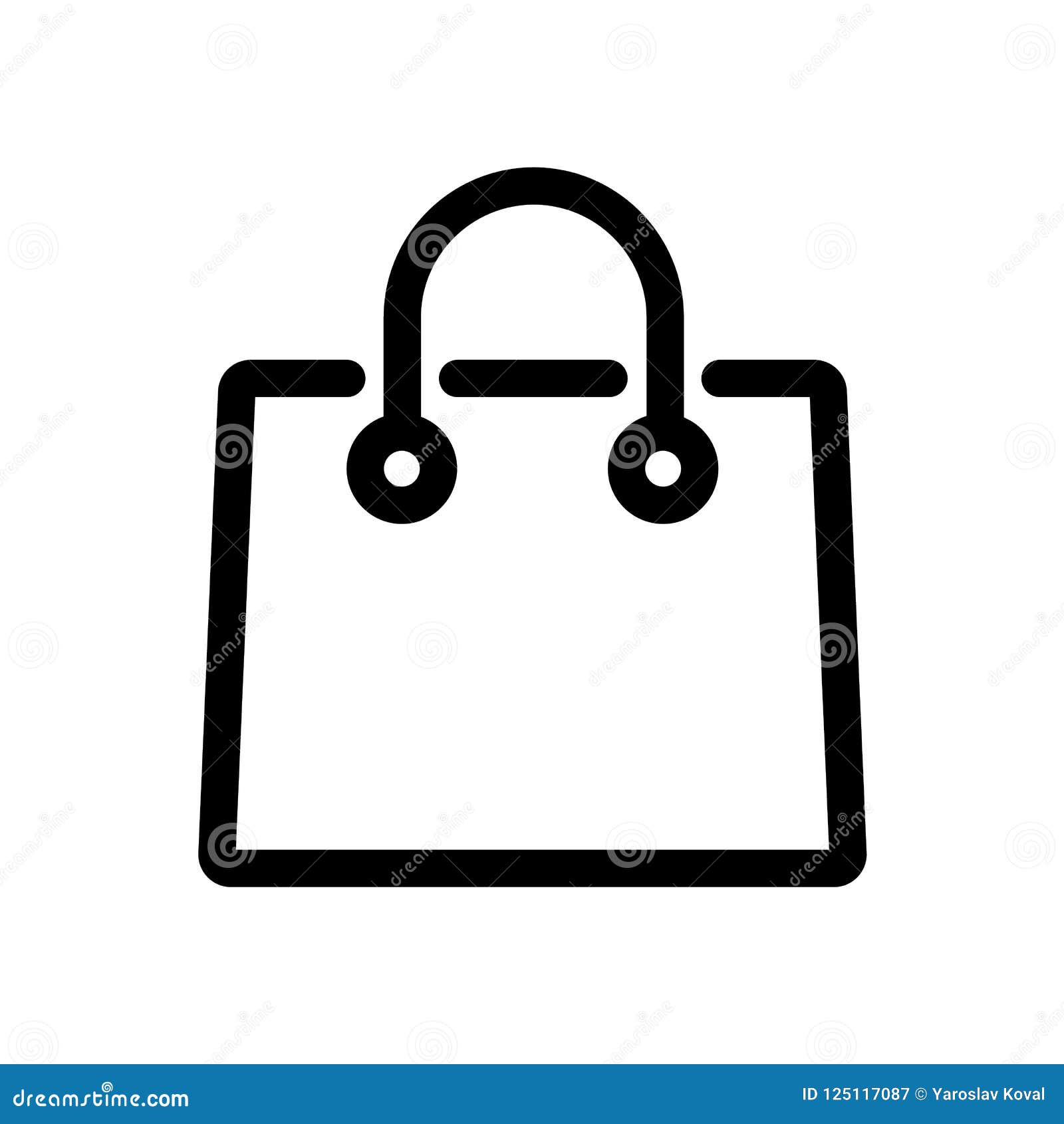 Shopping Paper Bag Pack Icon, Outline Style Stock Illustration ...