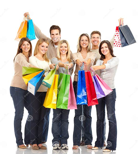 Shopping people stock image. Image of beautiful, white - 11217721