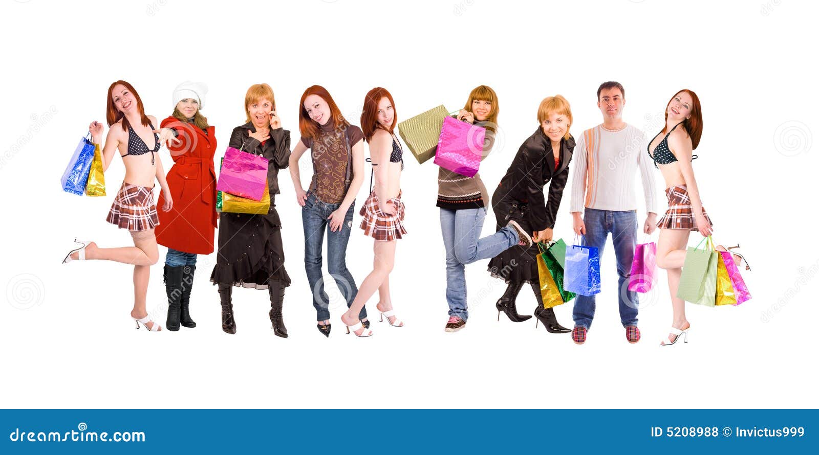 Shopping people line stock photo. Image of happiness, market - 5208988