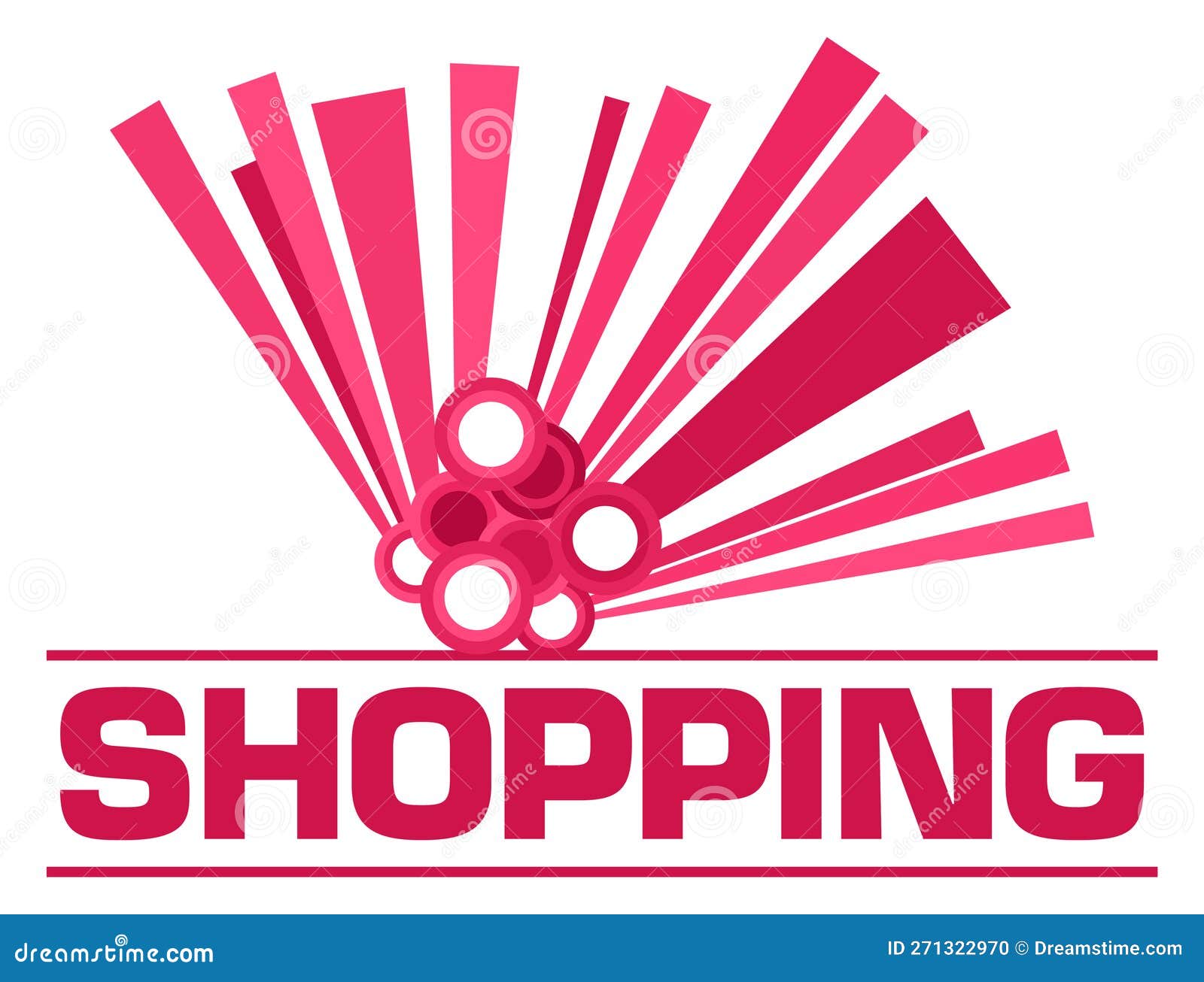 Shopping Pink Graphical Element Text Stock Illustration - Illustration ...