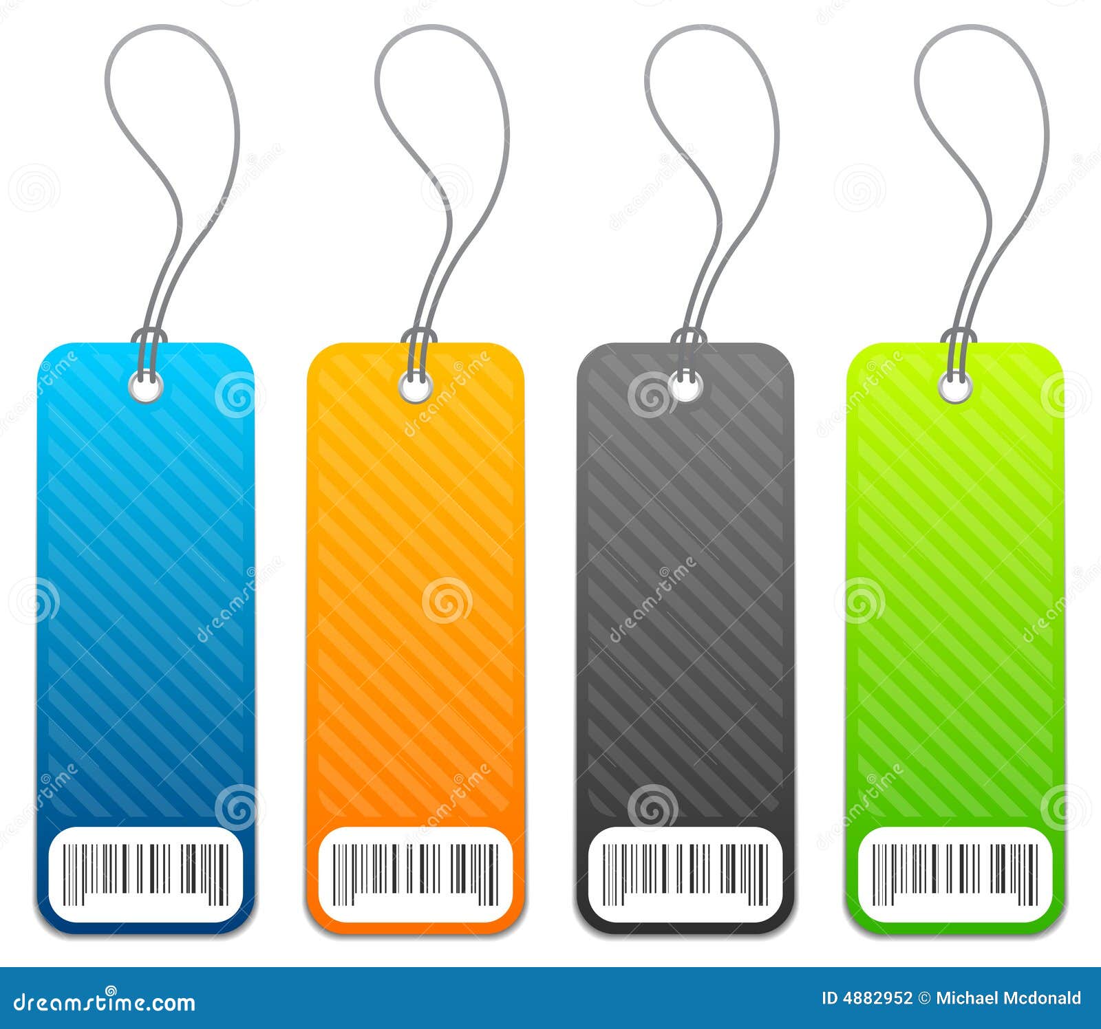 Shopping Price Tags in 4 Colors Stock Vector - Illustration of symbol ...