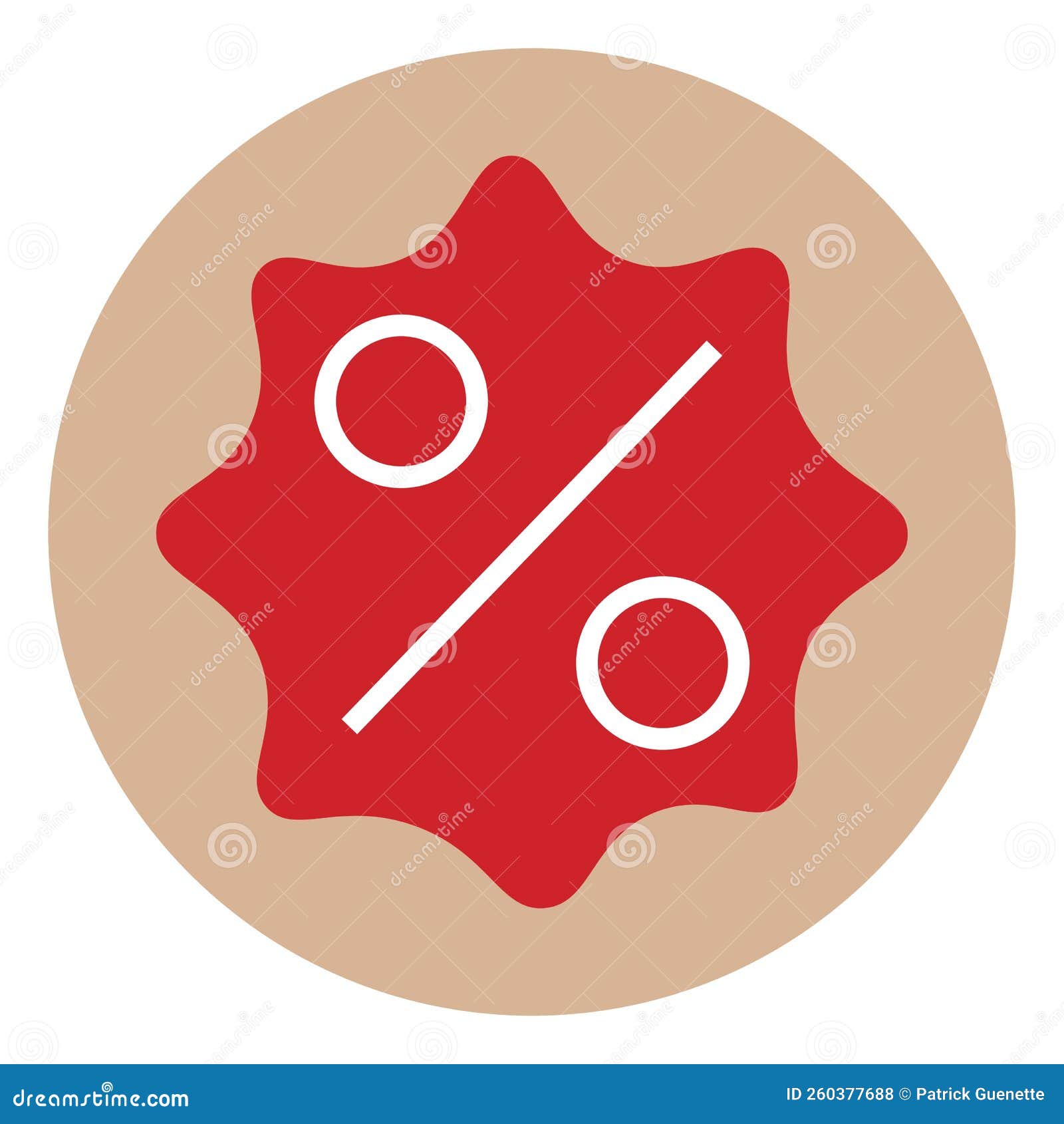 Shopping procent, icon stock vector. Illustration of rated - 260377688