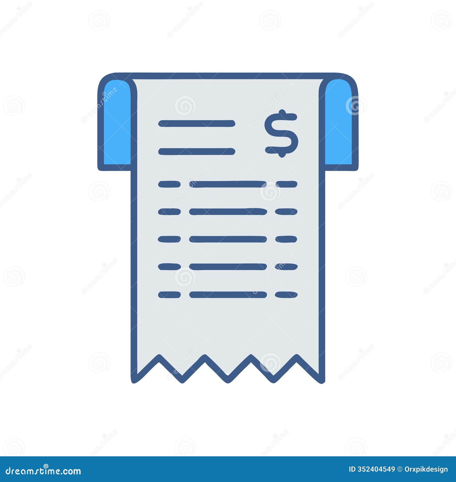 Shopping Receipt Icon for Transactions Stock Illustration ...