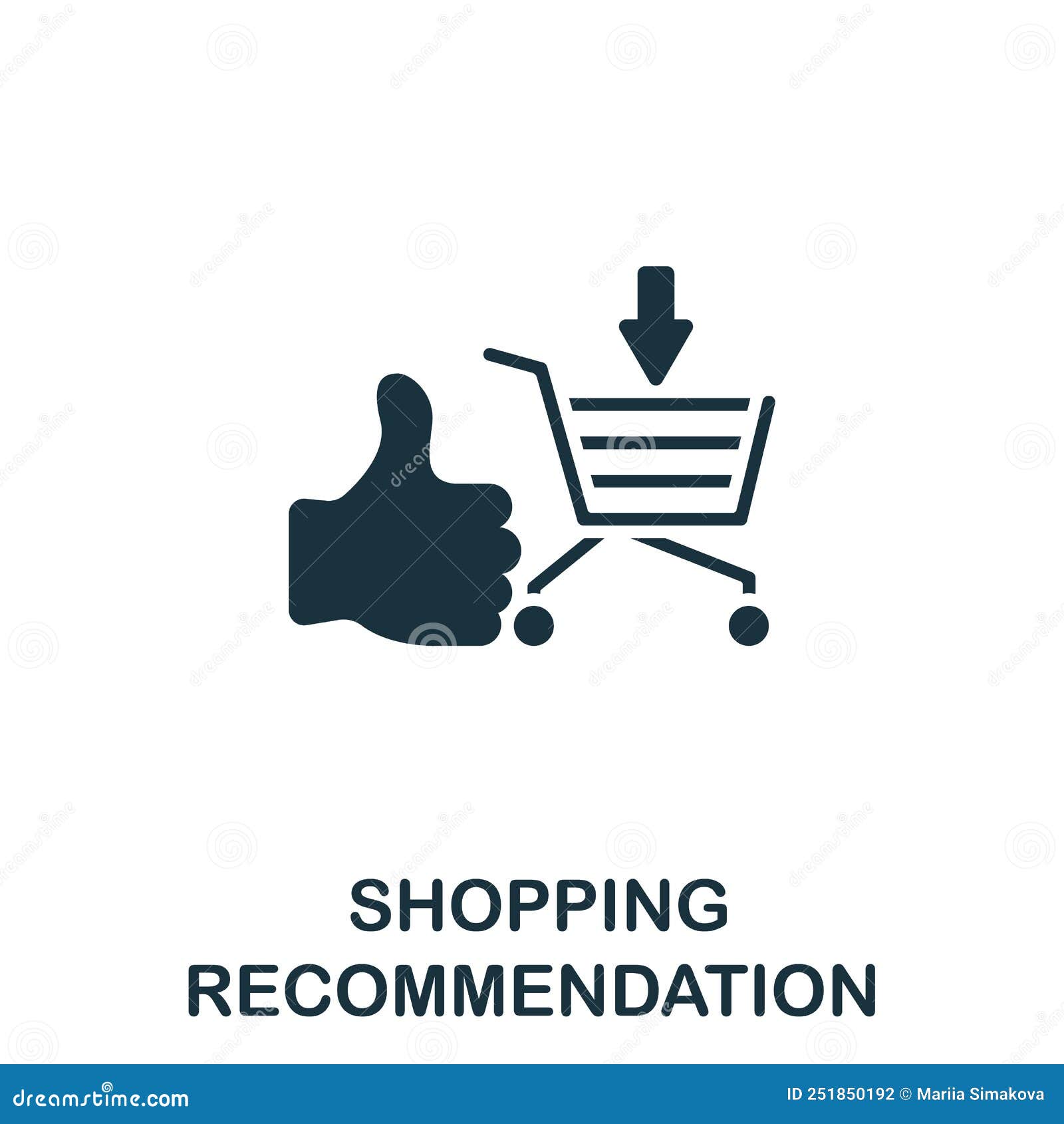 Shopping Recomendation Icon. Monochrome Simple Line Data Science Icon ...