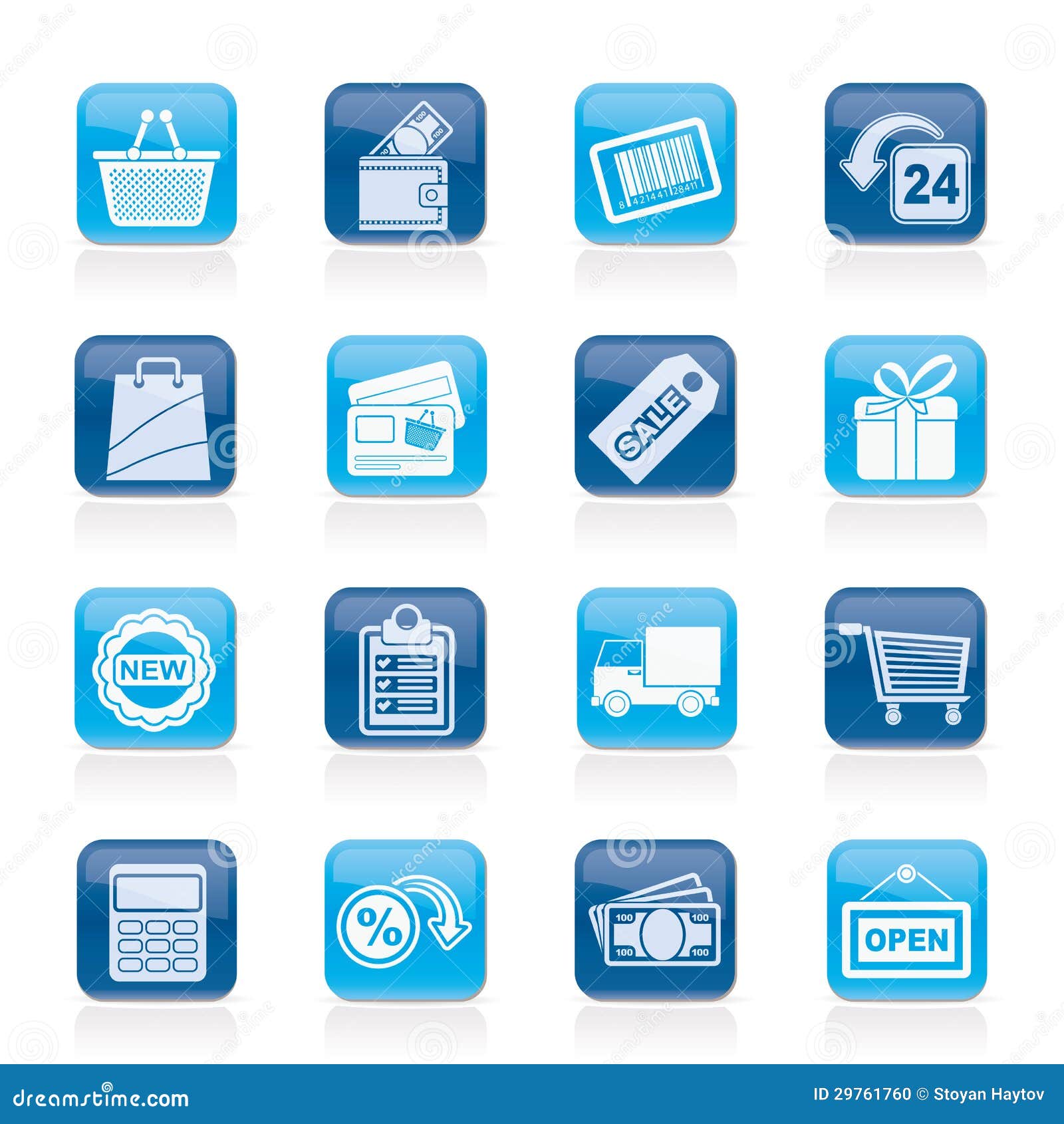Shopping and retail icons stock vector. Illustration of sale - 29761760