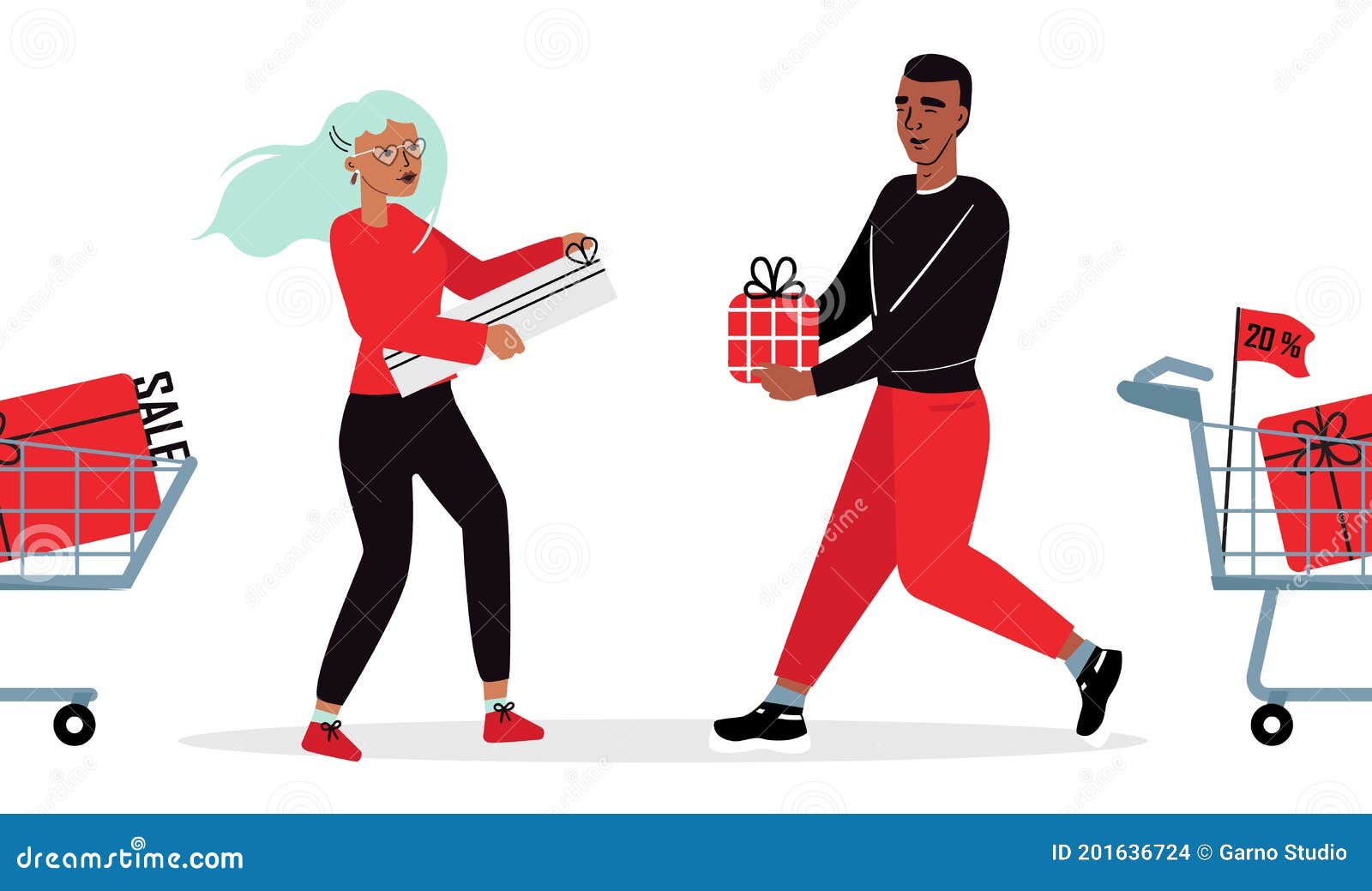 Shopping Sale Promotion Drawing Illustration Stock Vector ...