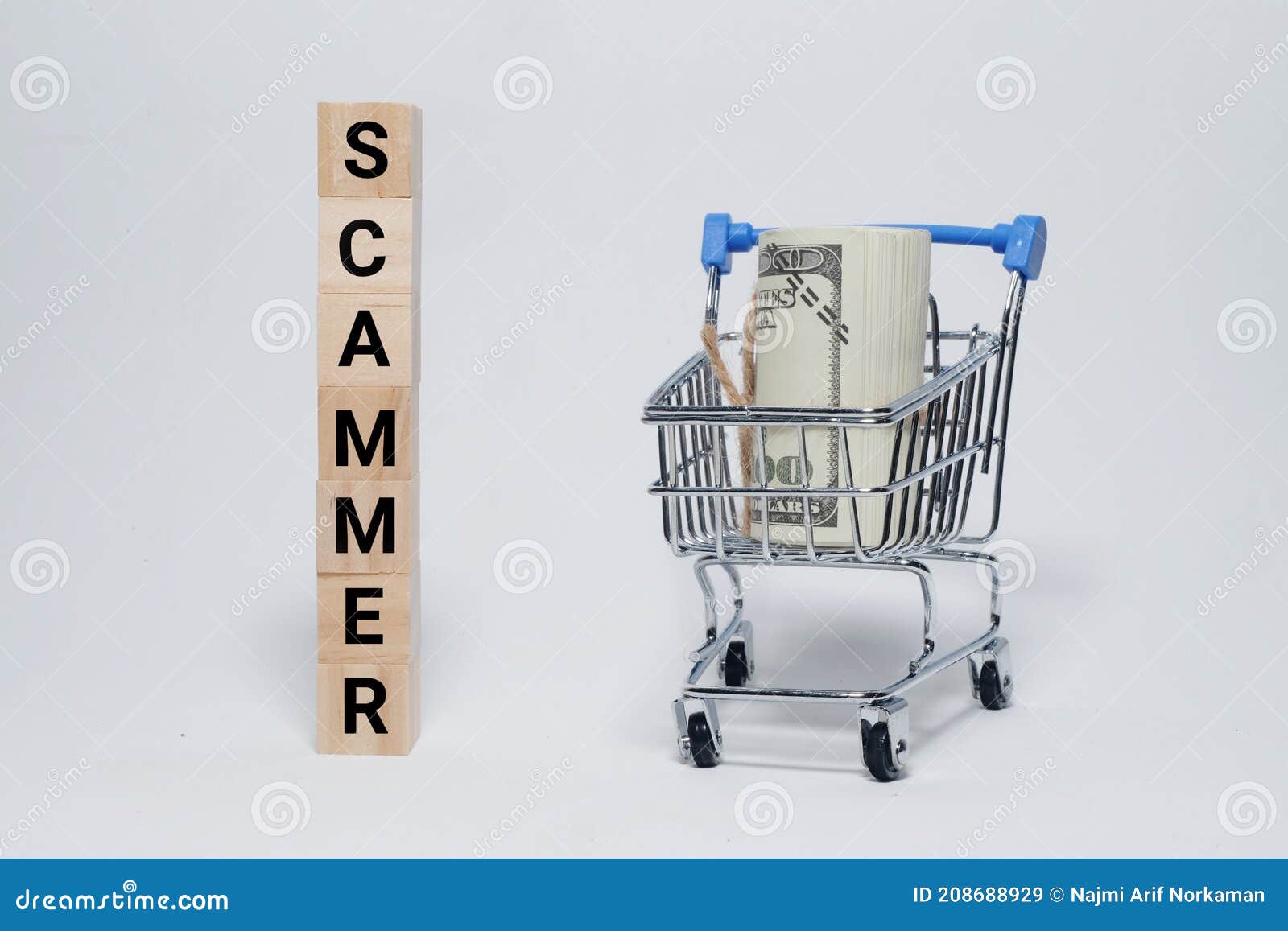 Shopping Scammer on in Online Platform Stock Image - Image of cellphone ...