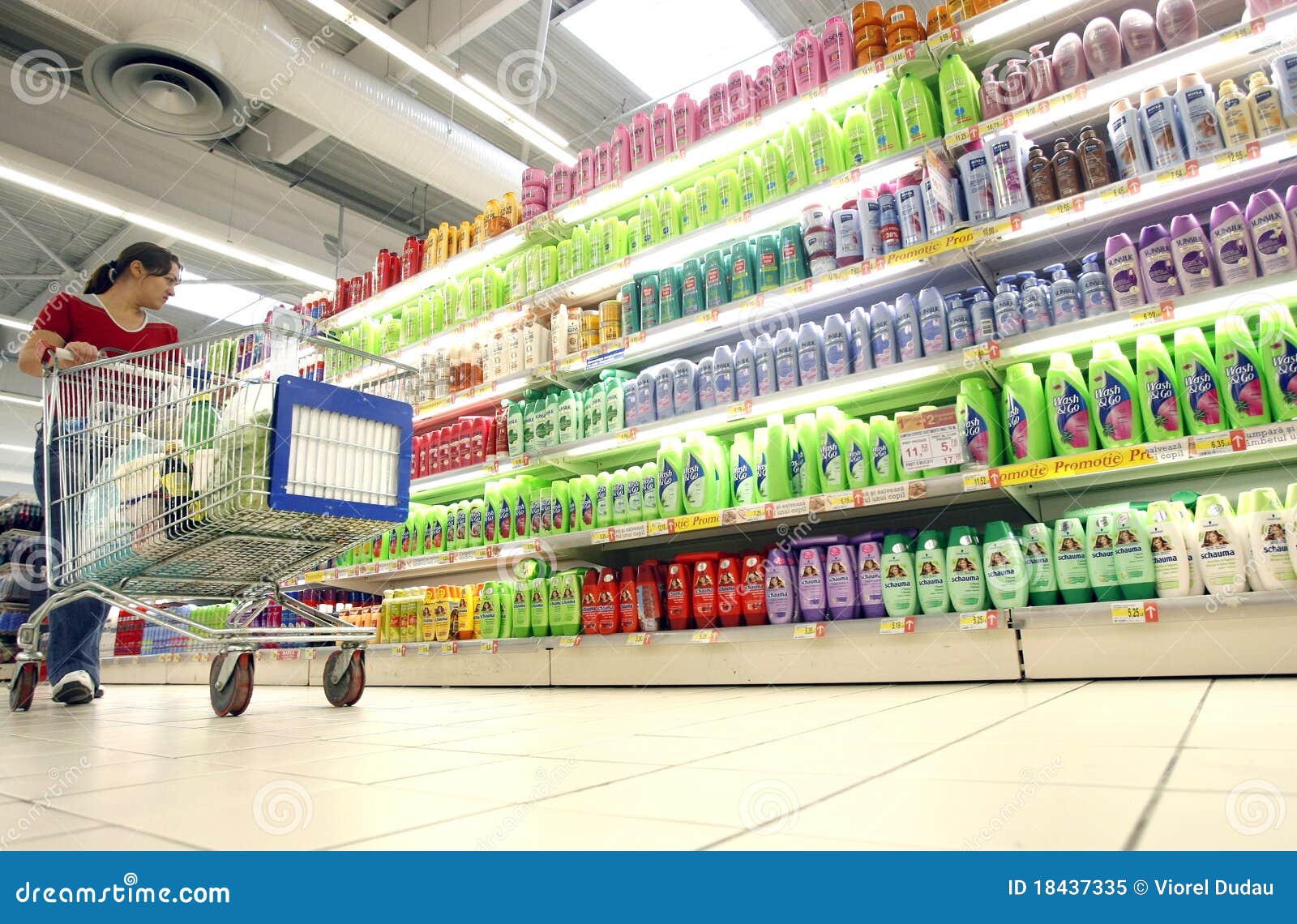 Shopping for Shampoo at Supermarket Editorial Image - Image of colorful ...