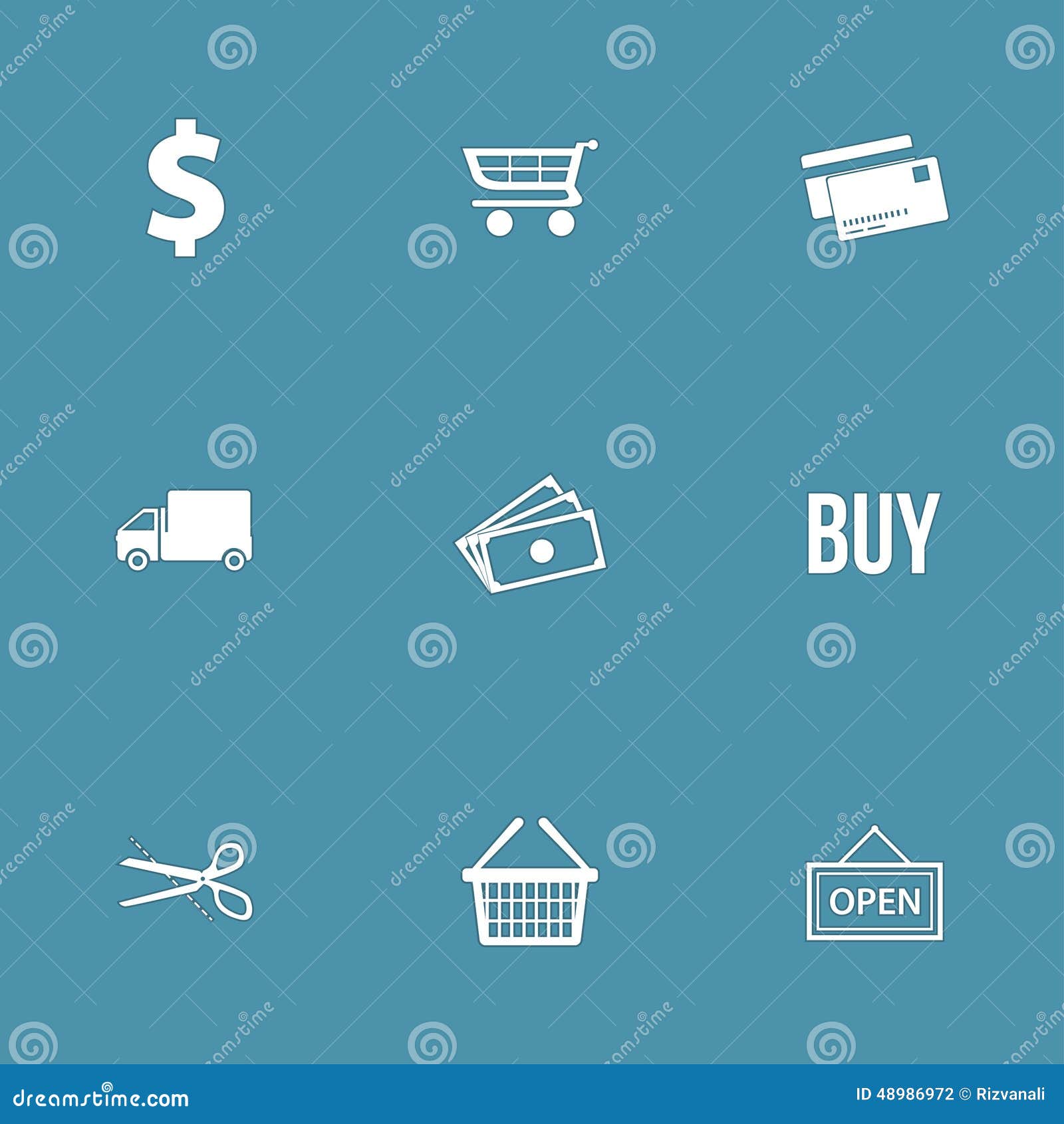 Shopping Sign Vector Icon Set Stock Vector - Illustration of open ...