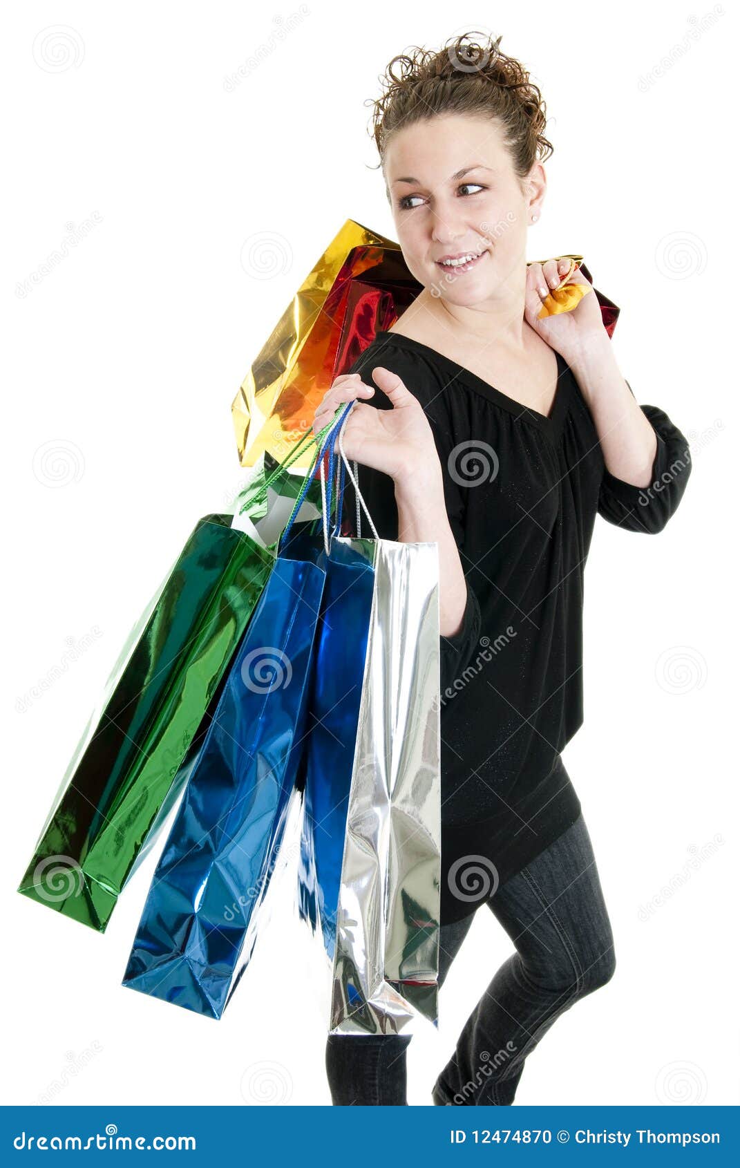 Shopping spree stock photo. Image of shopper, young, retail - 12474870
