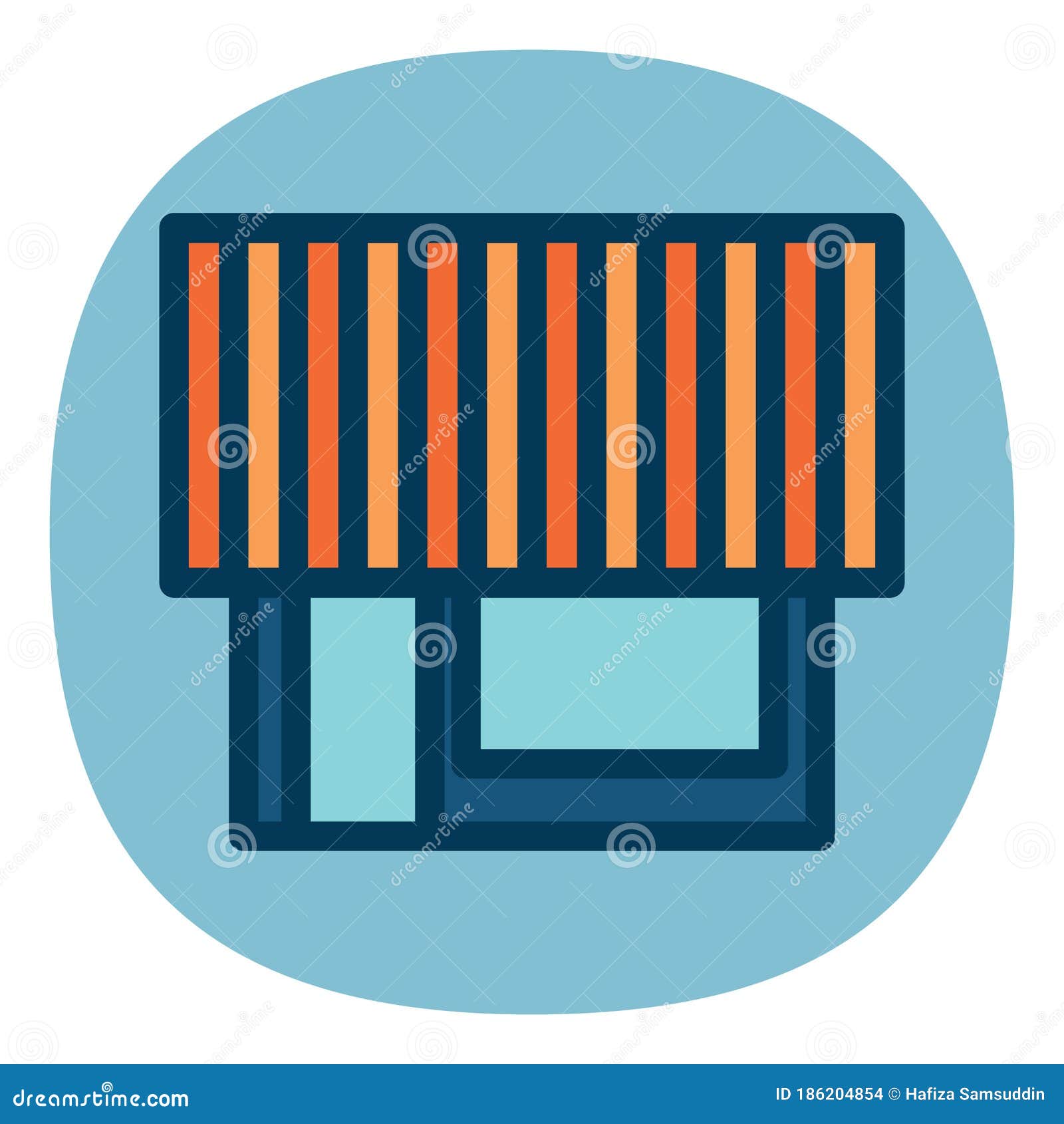 Shopping Stall. Vector Illustration Decorative Design Stock Vector ...