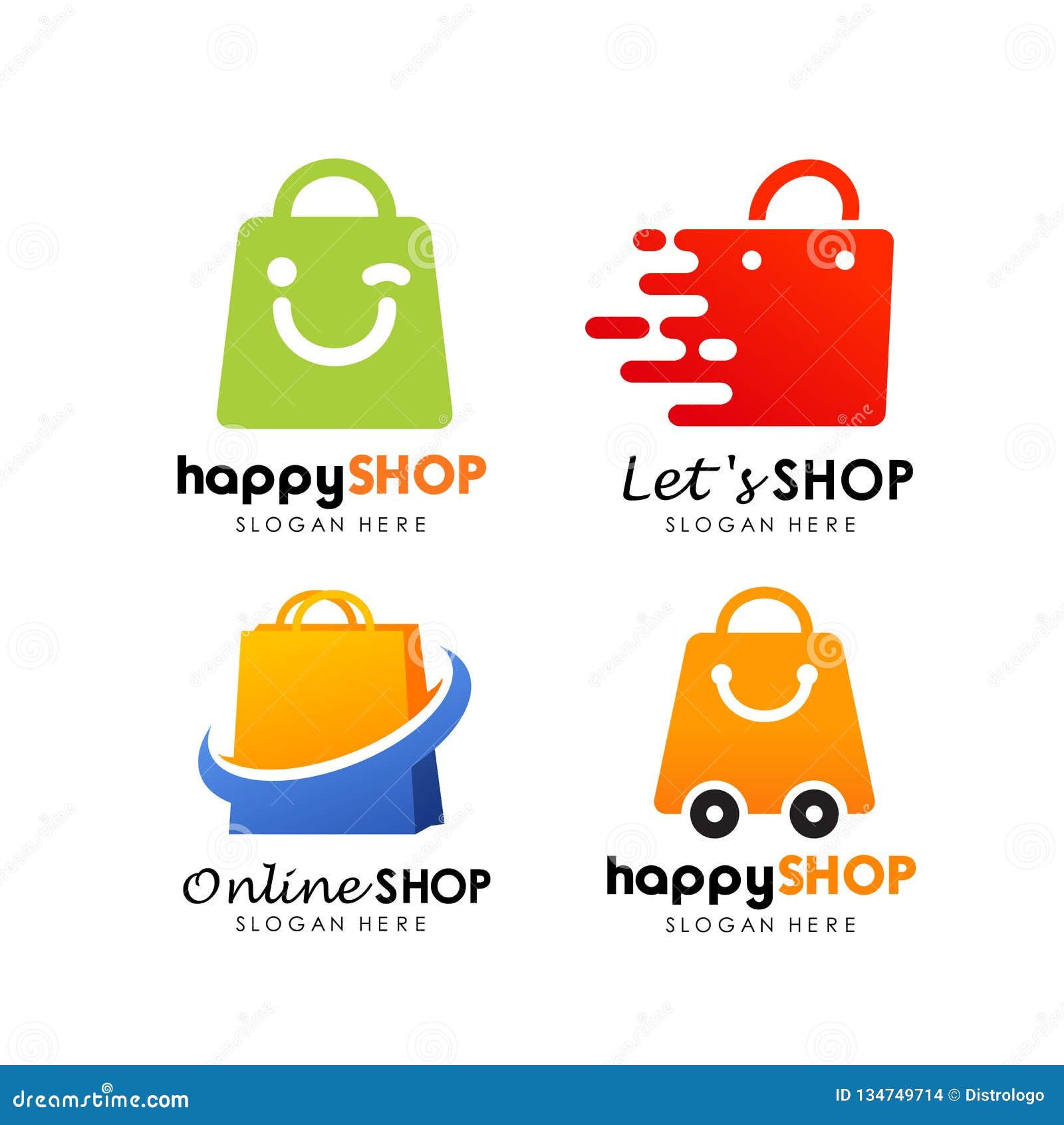 Shopping Store Logo Design Vector Stock Vector - Illustration of retail ...