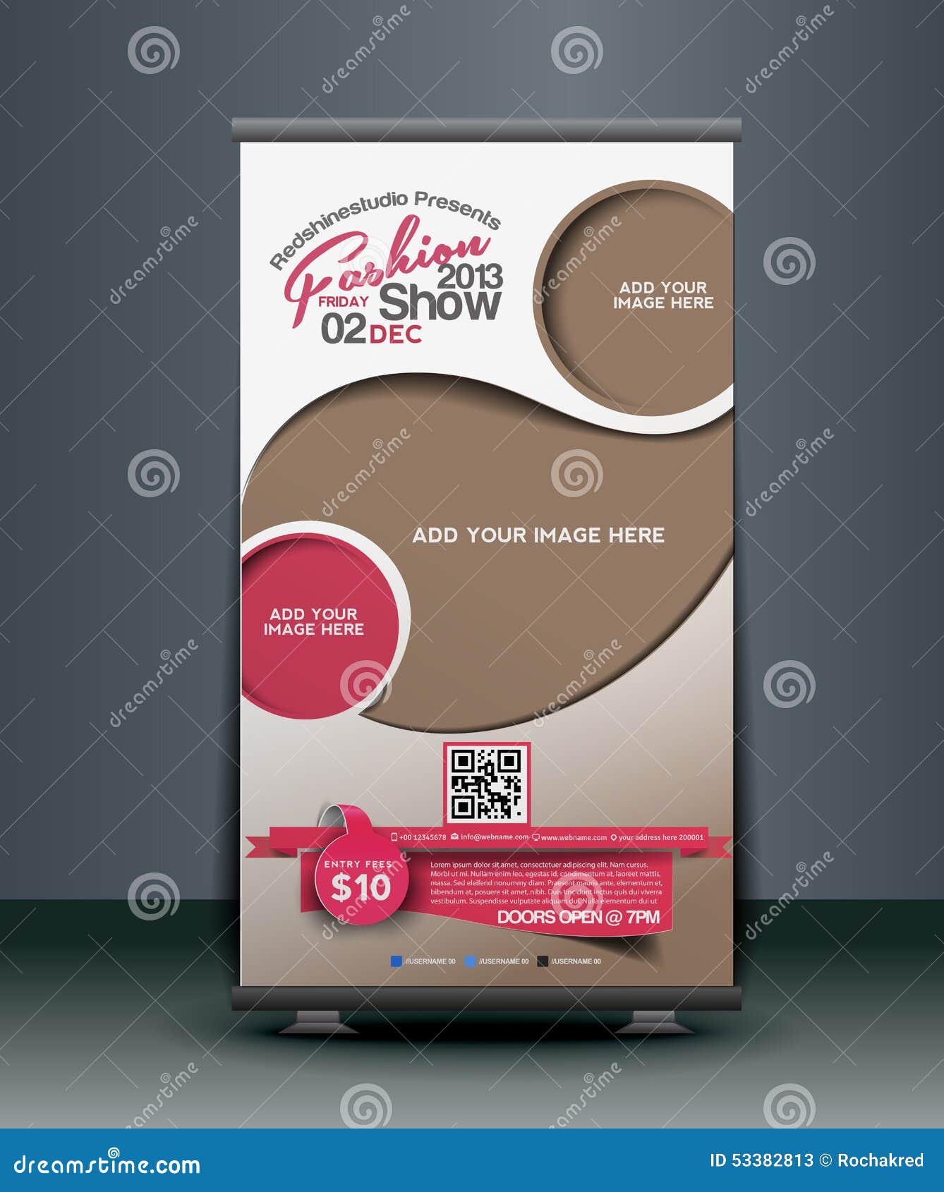 Shopping Store Roll Up Banner Stock Vector - Illustration of marketing ...