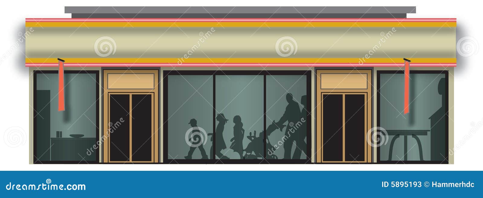 Shopping storefront stock illustration. Illustration of store - 5895193