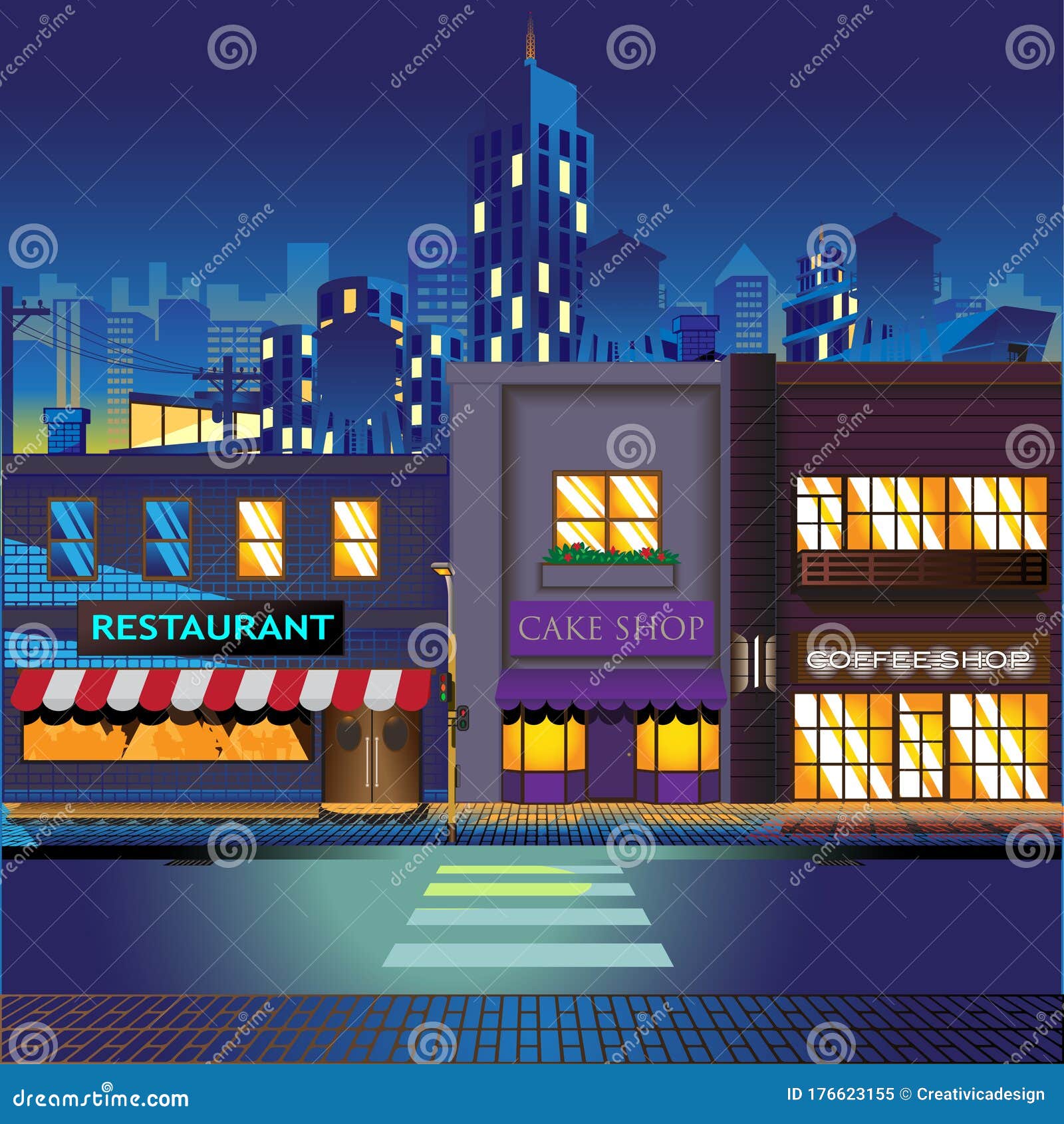 Night Street Royalty-Free Stock Photo | CartoonDealer.com #51162027