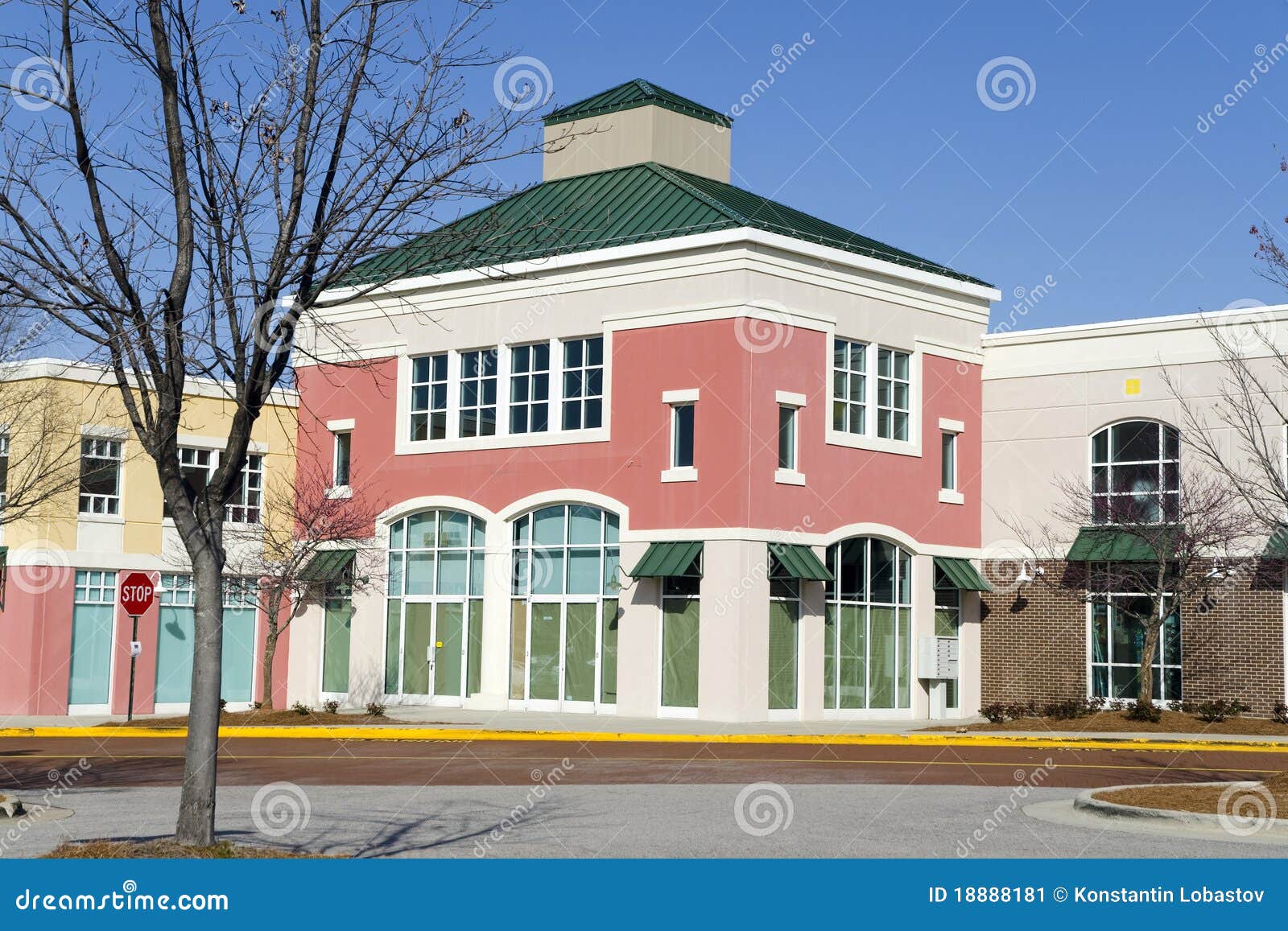 Shopping Strip Mall Architecture Stock Image - Image of industry ...