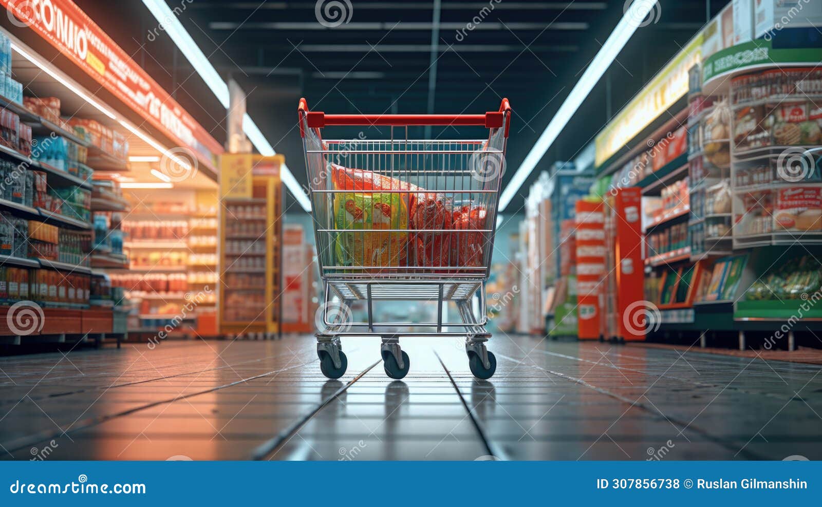 Shopping in Supermarket by Supermarket Cart in Motion Blur Stock Photo ... Shopping in Supermarket by Supermarket Cart in Motion Blur Stock Photo ...