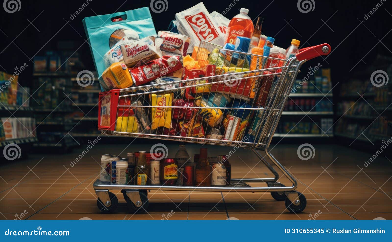 Shopping in Supermarket by Supermarket Cart in Motion Blur Stock Image ... Shopping in Supermarket by Supermarket Cart in Motion Blur Stock Image ...