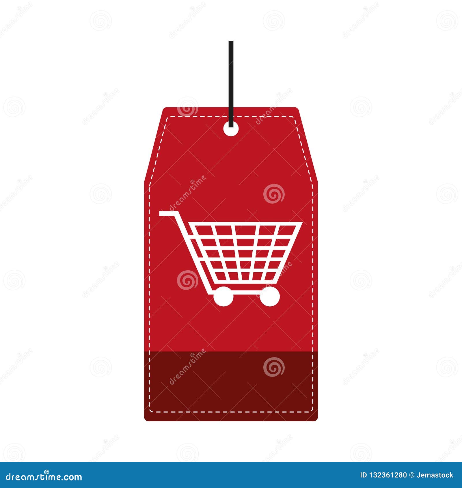 Shopping tag label stock vector. Illustration of blank - 132361280
