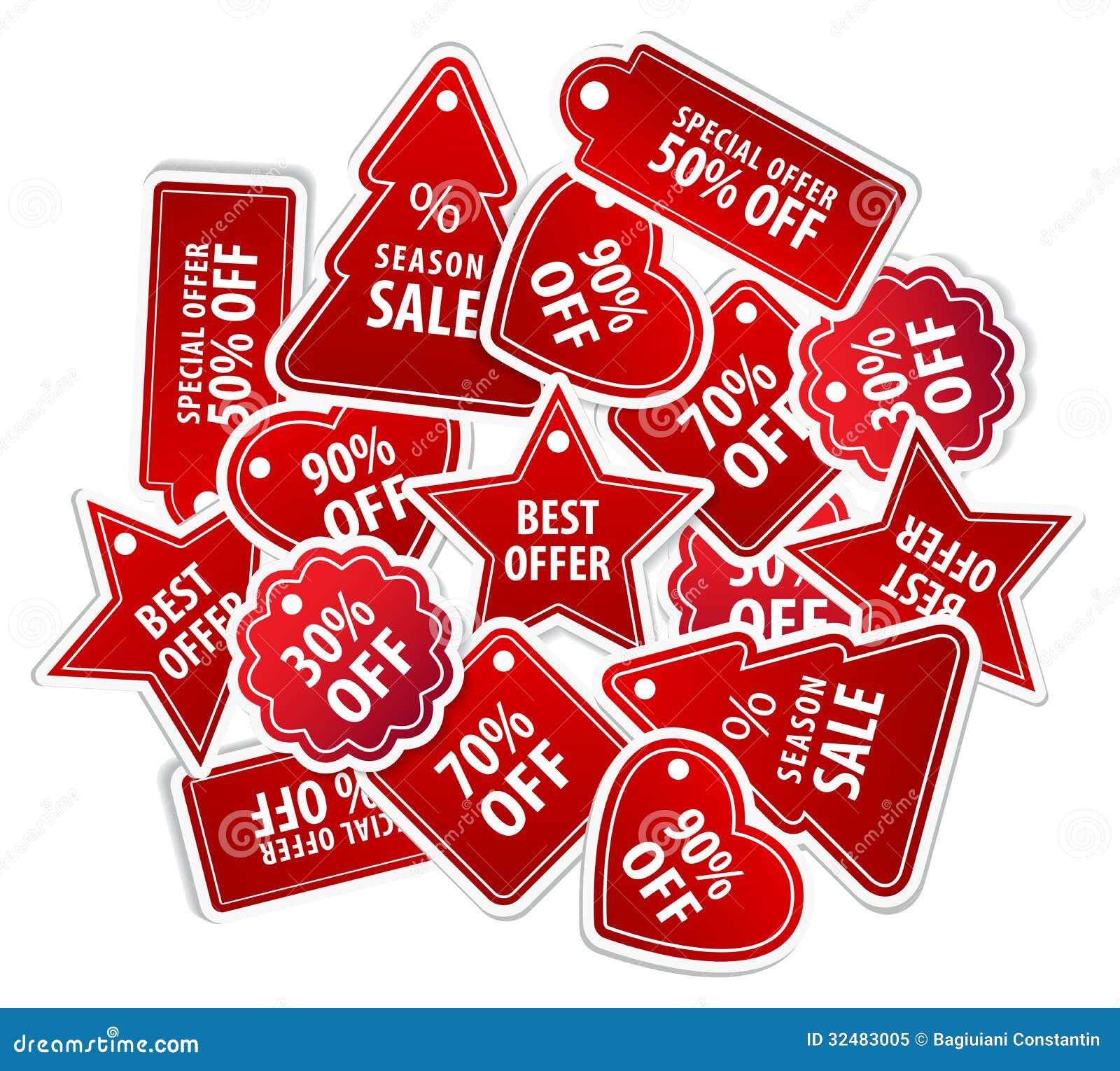 Shopping Tag Labels stock vector. Illustration of label - 32483005