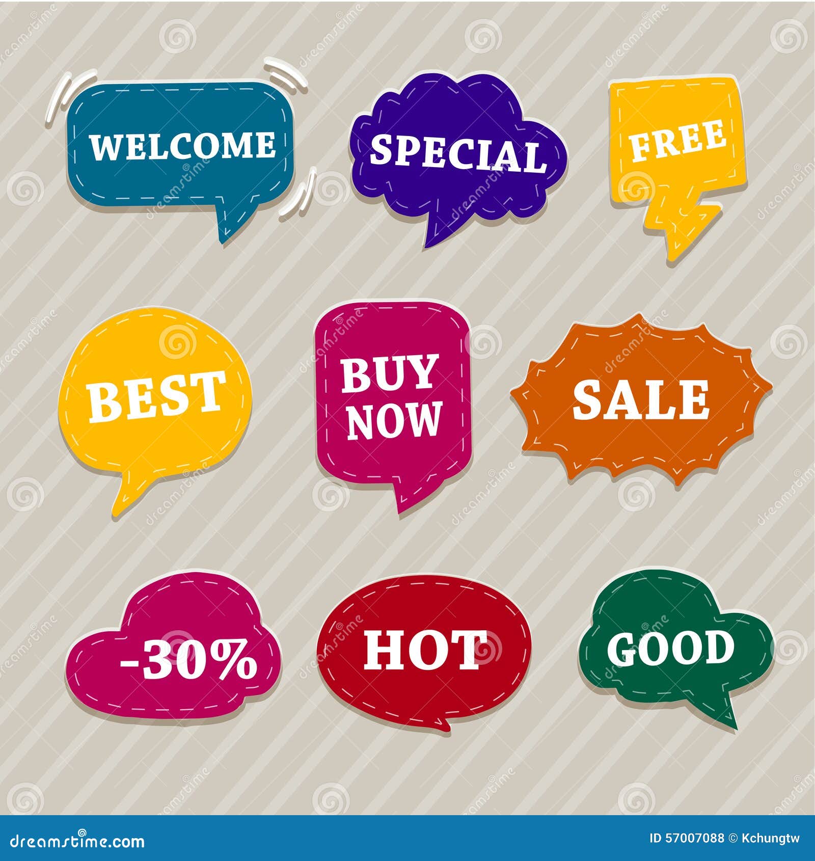 Shopping Tags Set Collection Stock Vector - Illustration of ...