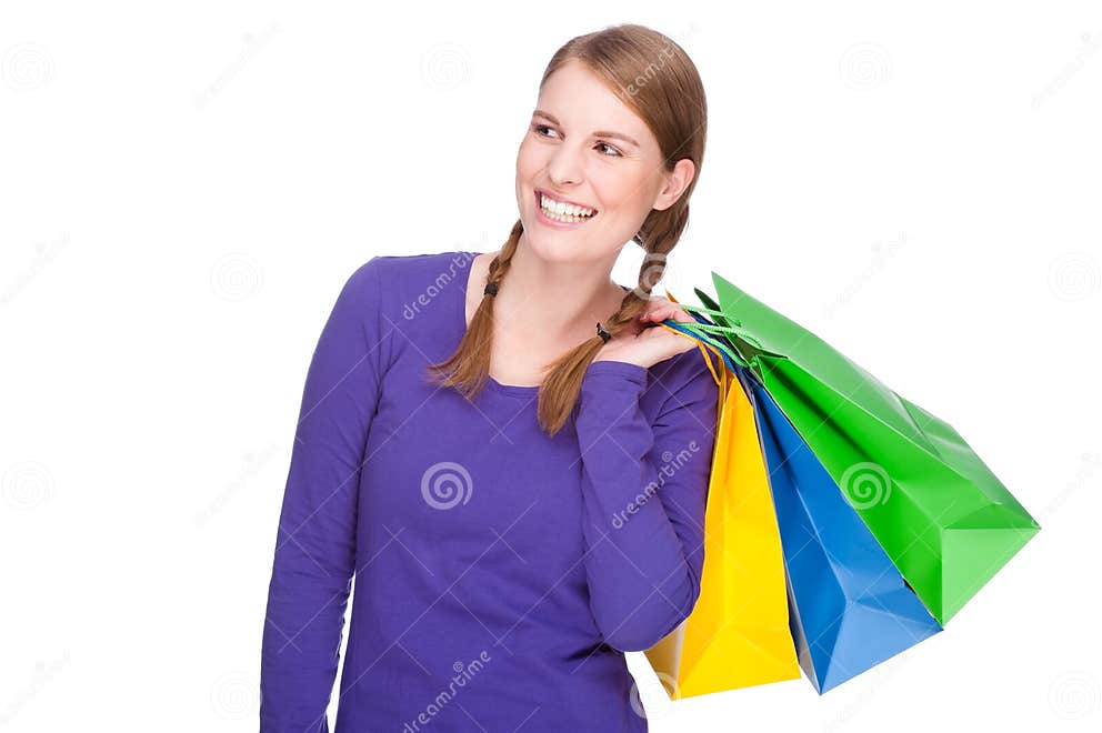 Shopping time stock photo. Image of hold, isolated, mall - 13231588