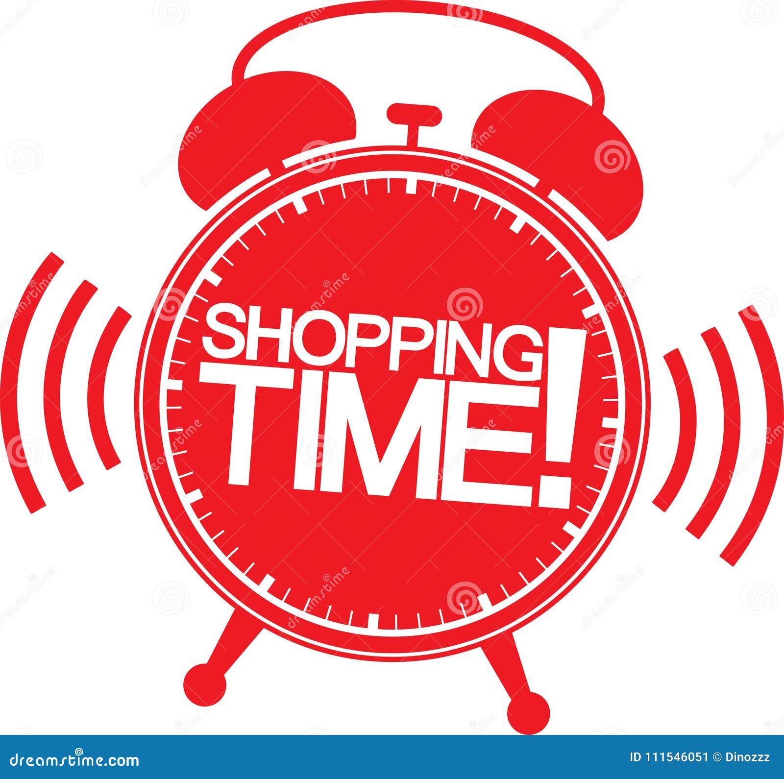 Shopping Time Alarm Clock, Vector Stock Vector - Illustration of icon ...