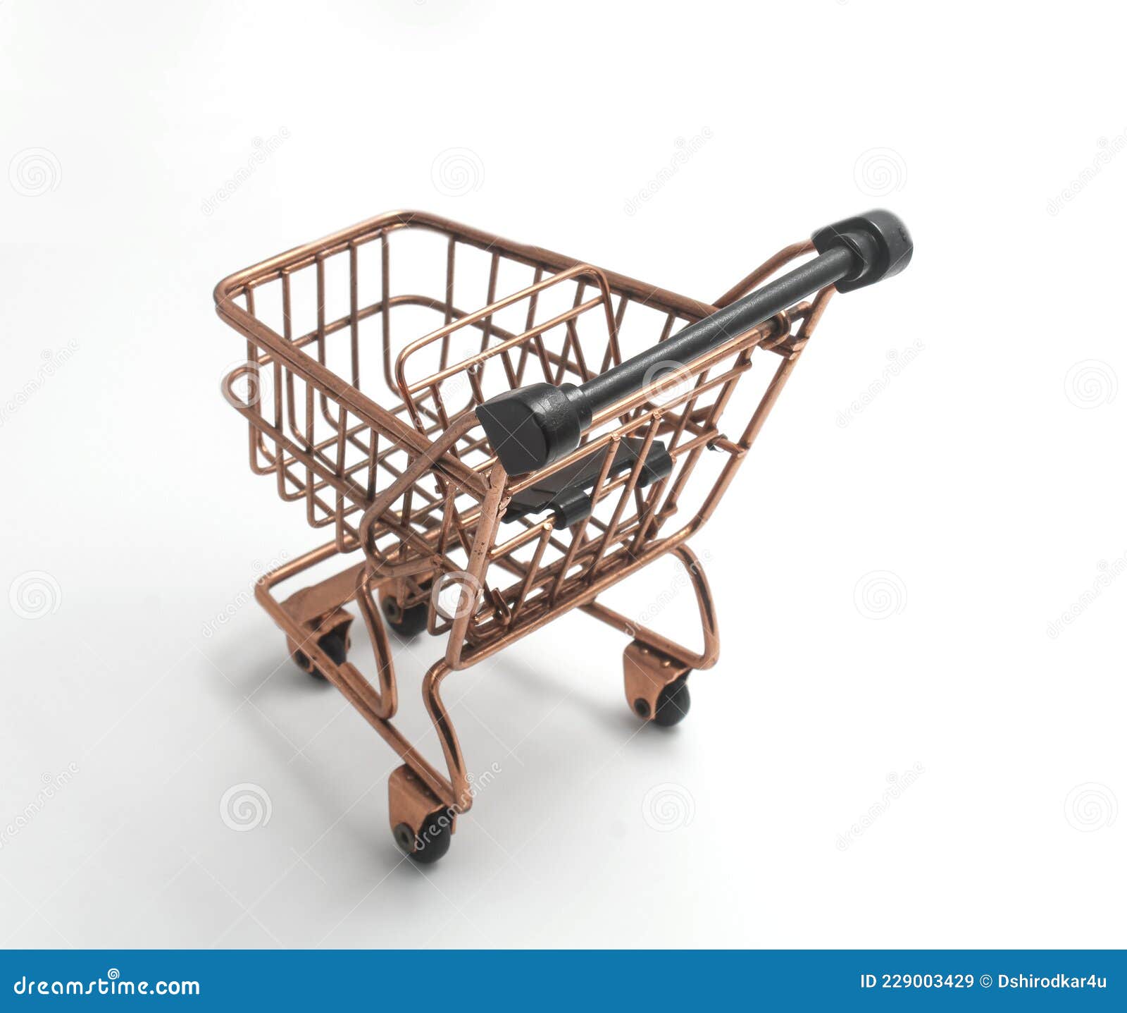 Shopping trolley back view stock image. Image of clip - 229003429