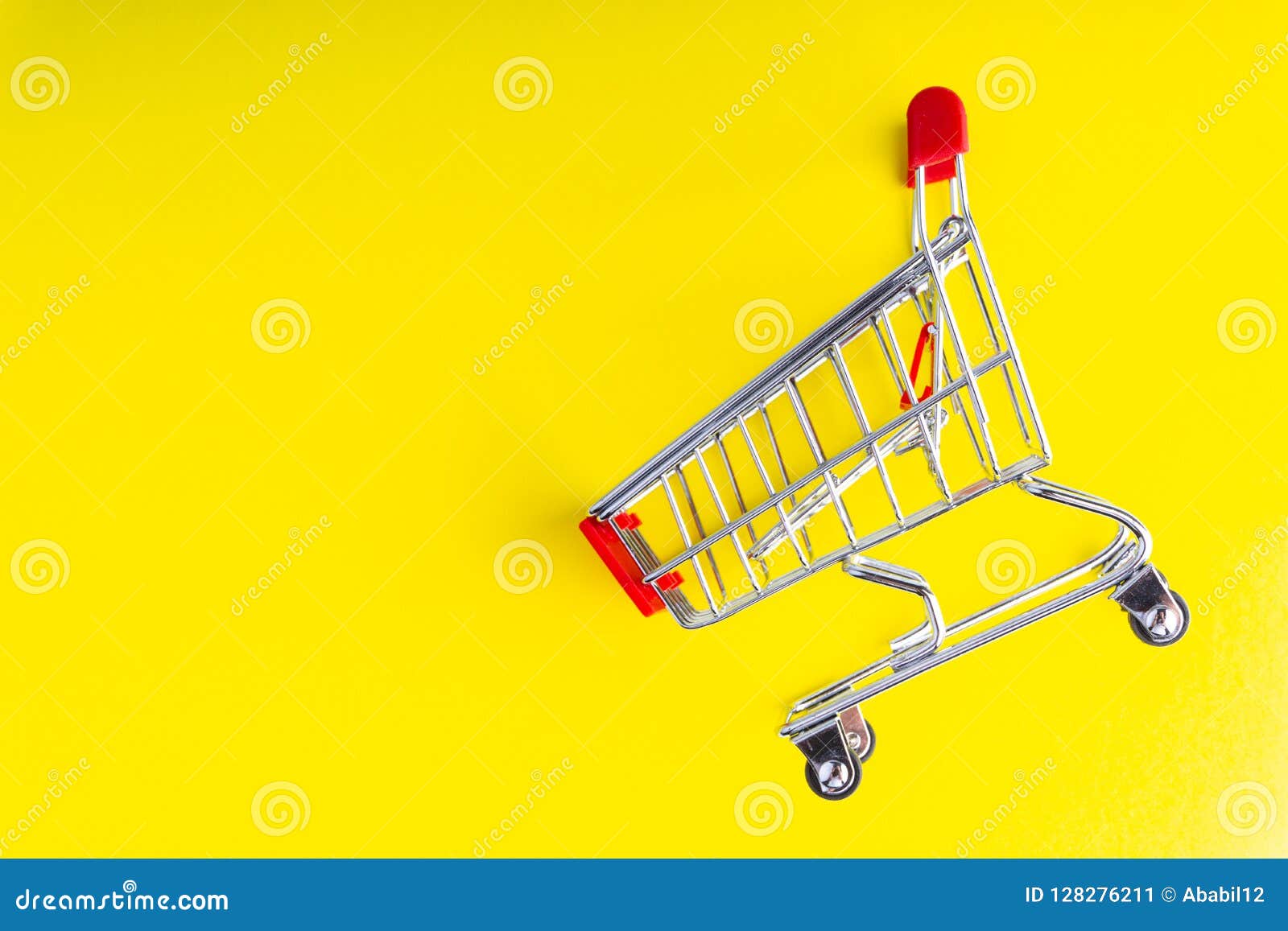 Shopping Trolley on Colorful Background Stock Illustration ...