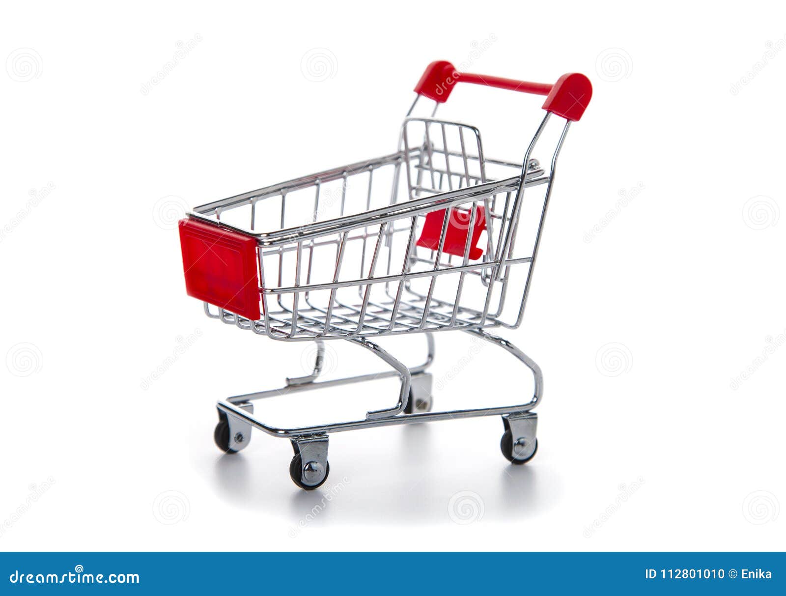 Shopping trolley isolated stock photo. Image of retail - 112801010