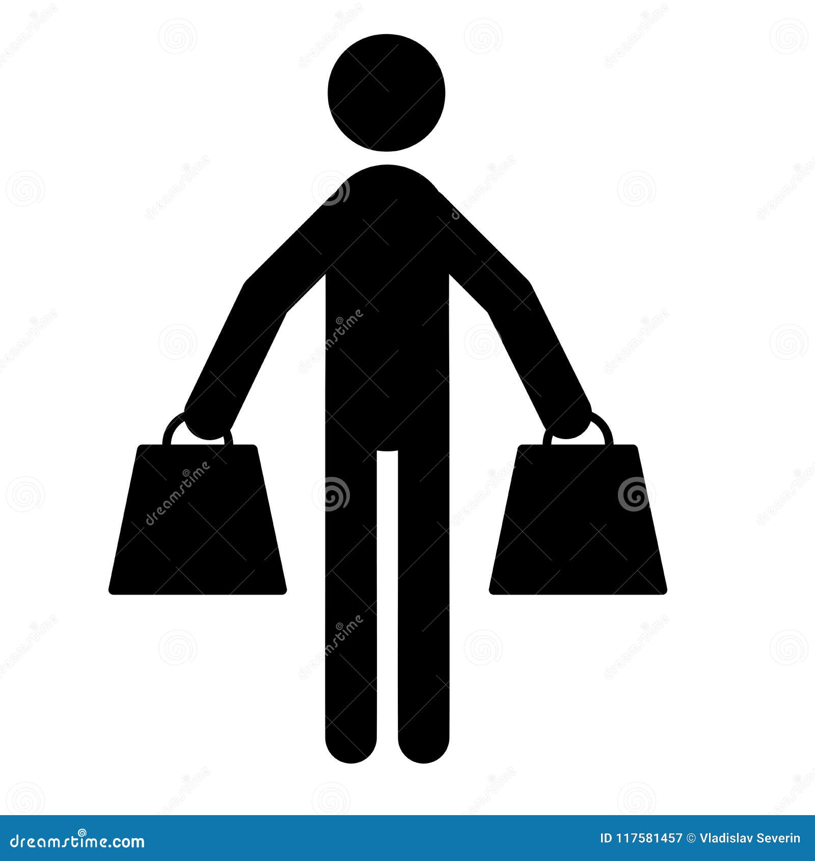 Shopping vector icon stock illustration. Illustration of sale - 117581457