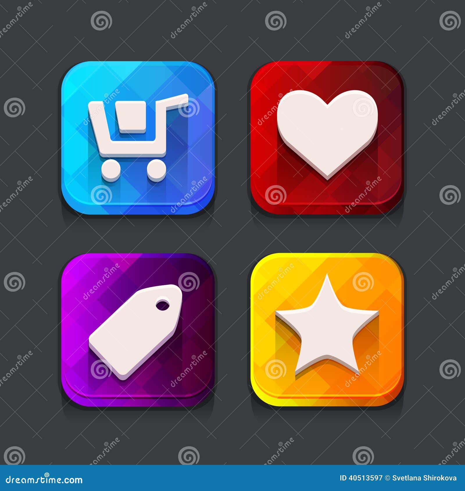 Shopping Web Icons Collection Stock Illustration - Illustration of site ...