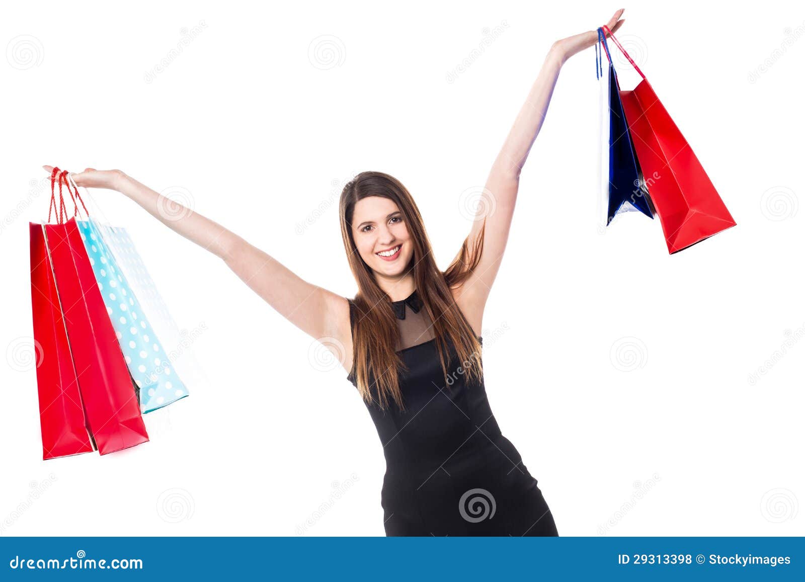 Shopping Woman Full of Excitement Stock Photo - Image of cool, cute ...