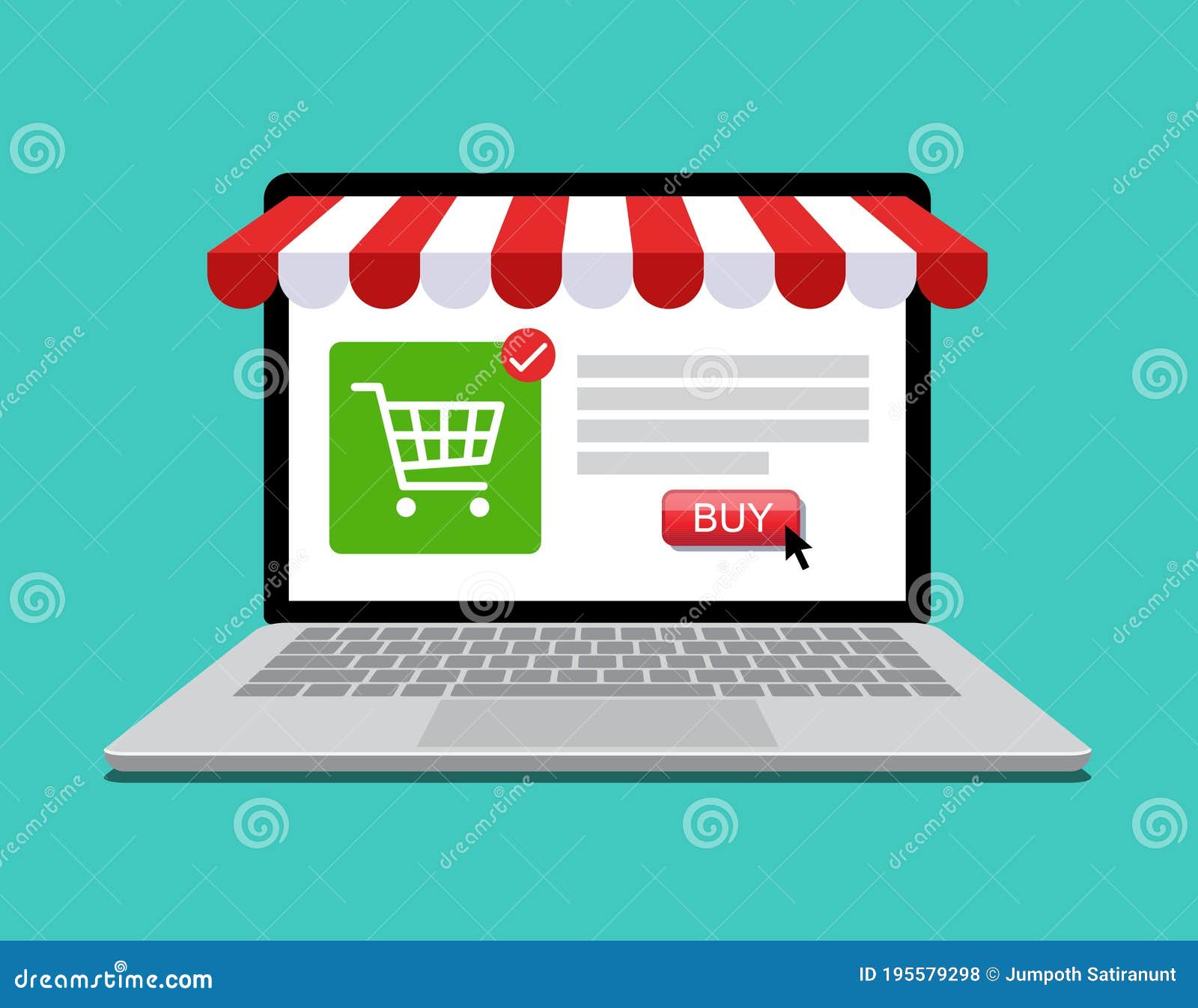 Online Shopping Store Shop on Laptop Screen, E-Commerce Business ...