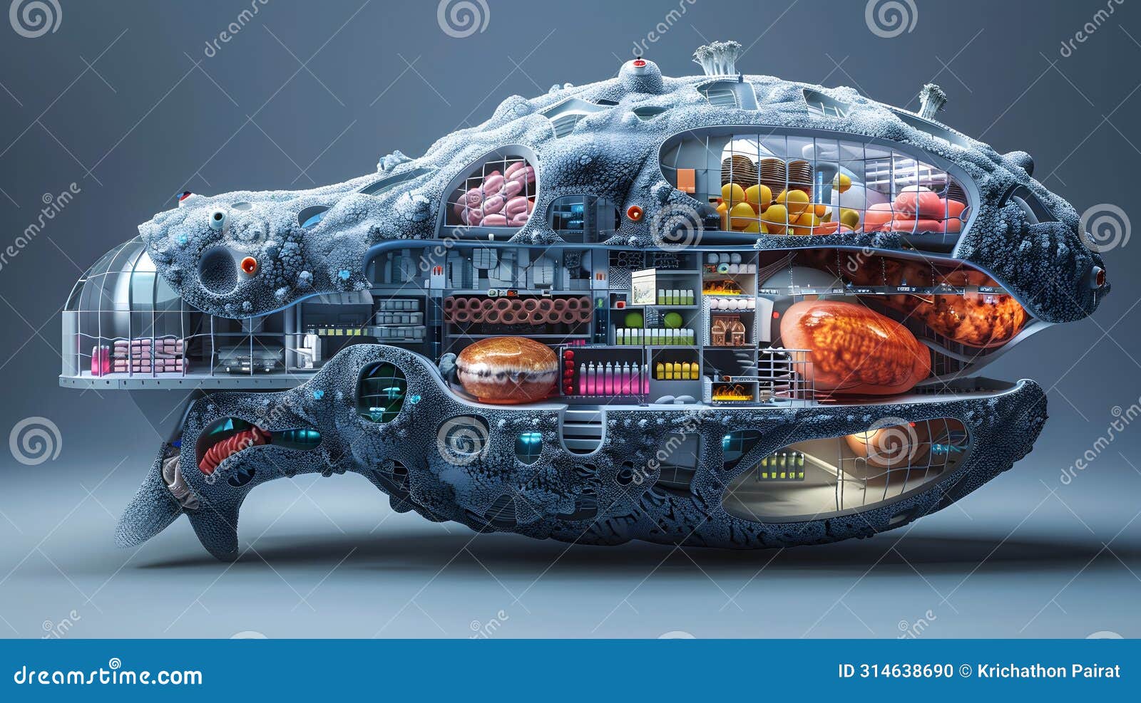 Shops and Buildings Designed Around the Concept of Human Organs in a ...